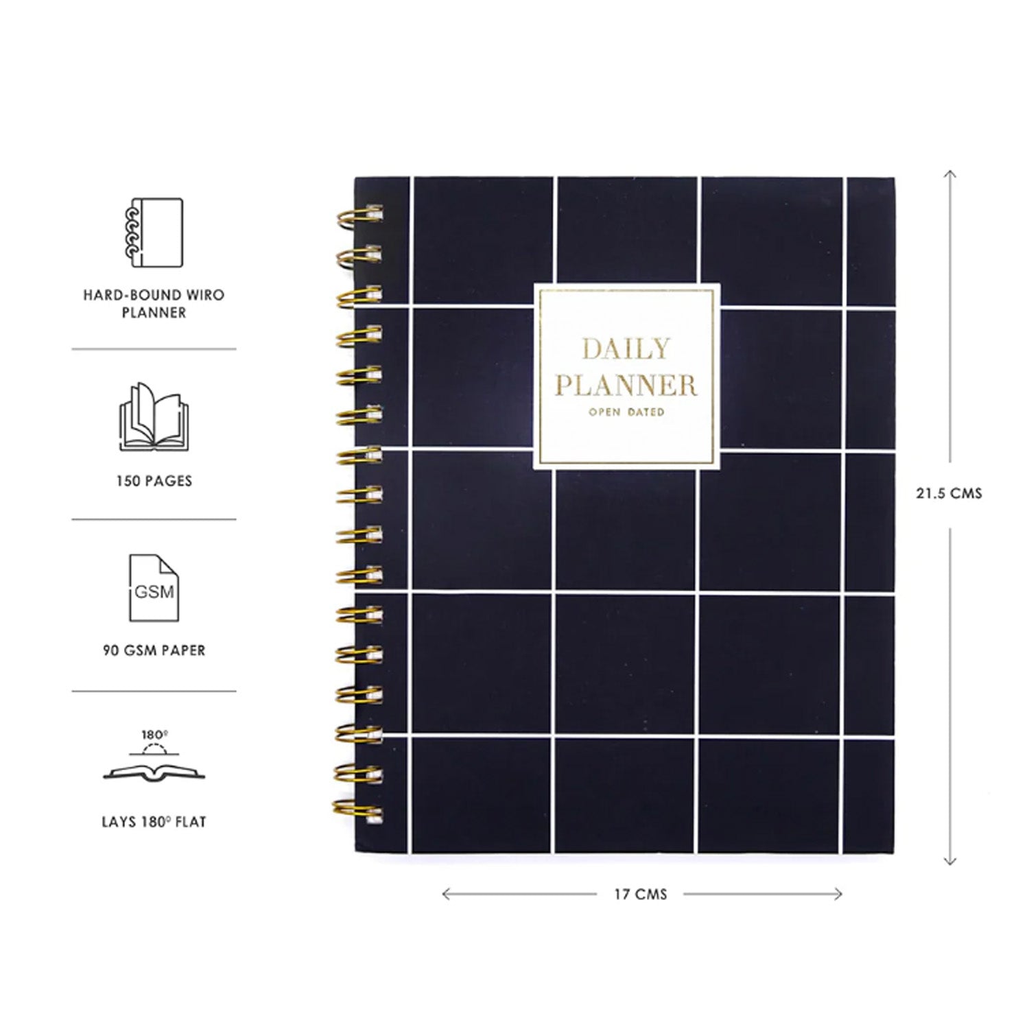 Buy 7mm Squares Planner |Undated Planner & Organisers Online at Makoba