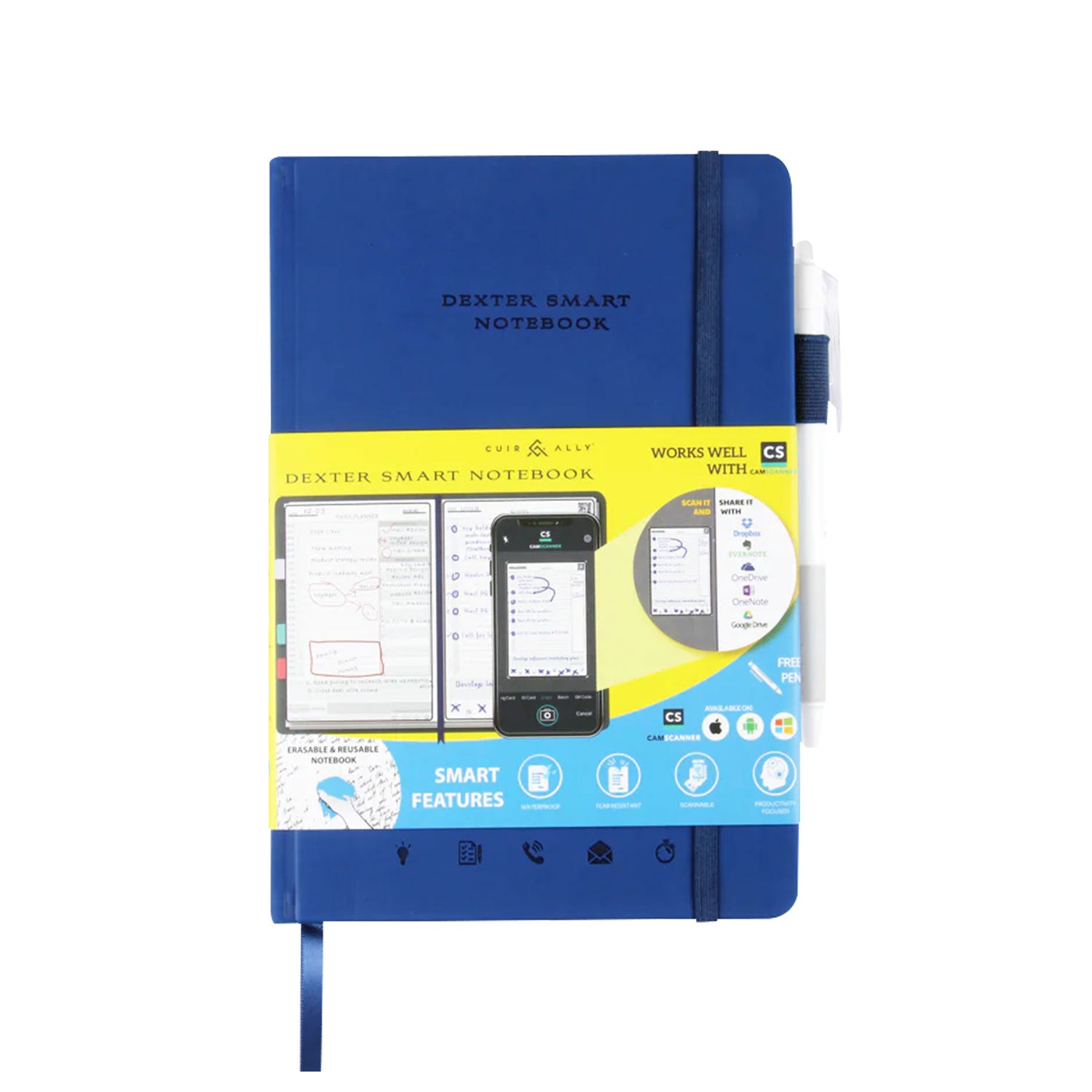 Dexter Smart Premium Erasable And Reusable Eco Friendly Blue Notebook Makoba