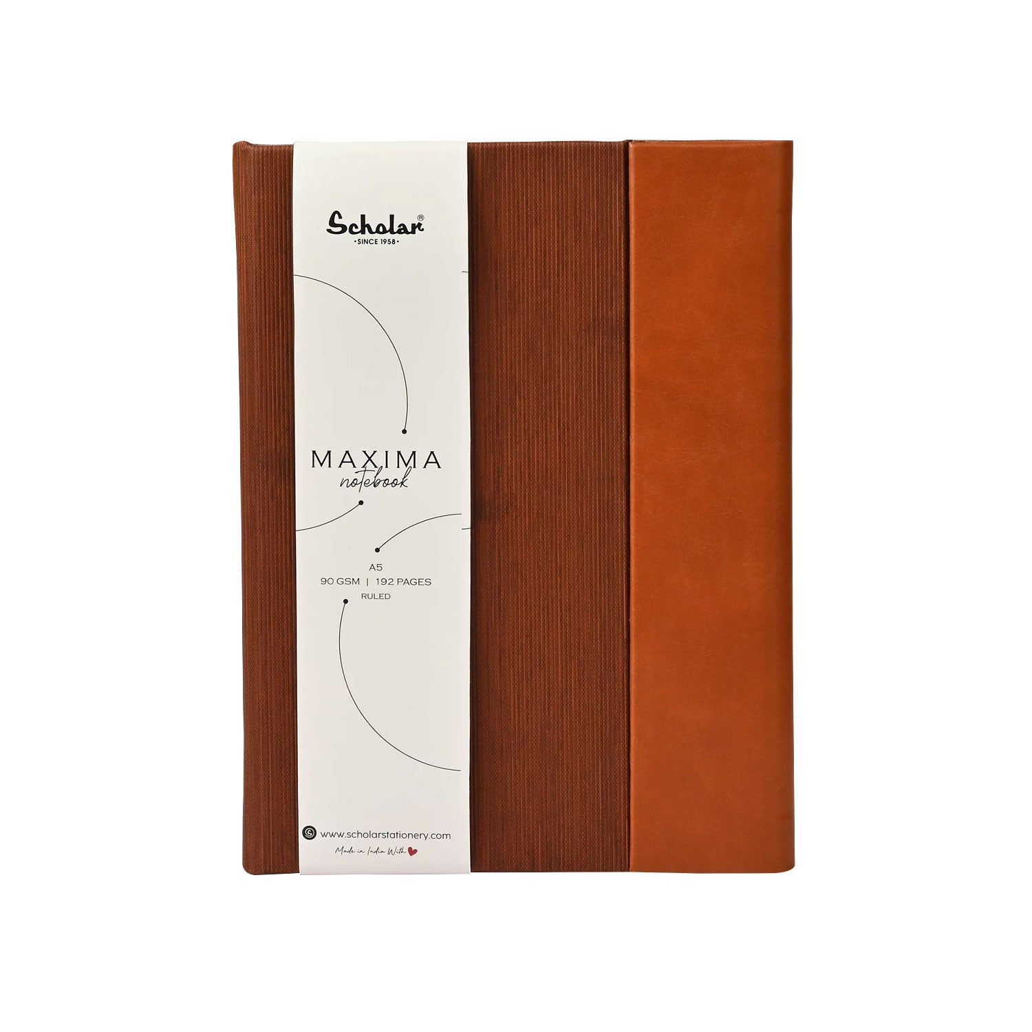 Scholar Maxima Tan Notebook - A5, Ruled – Makoba