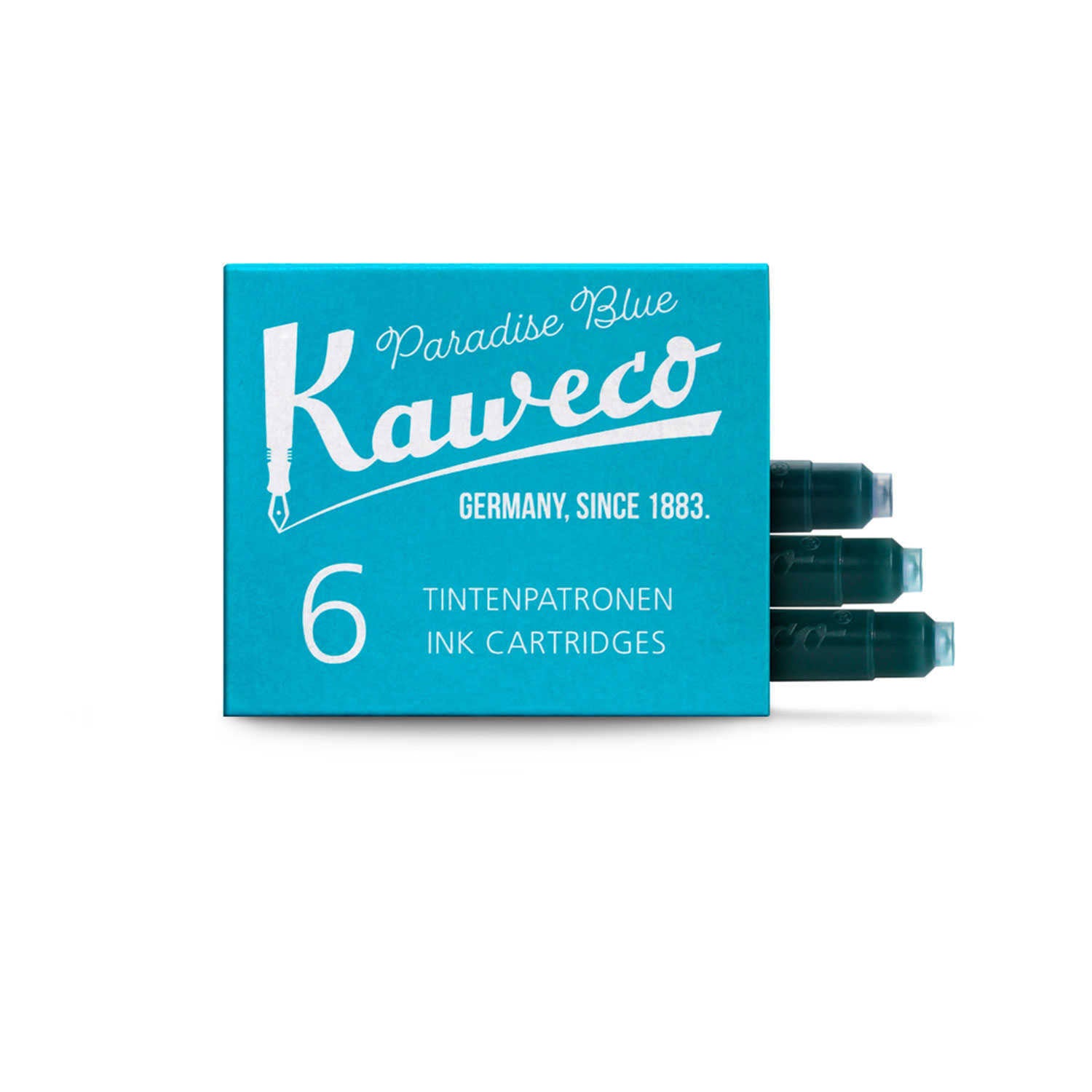 Kaweco Small Ink Cartridges Paradise Blue Pack Of 6 Makoba kaweco-small-ink-cartridges-paradise-blue-pack-of-6-makoba