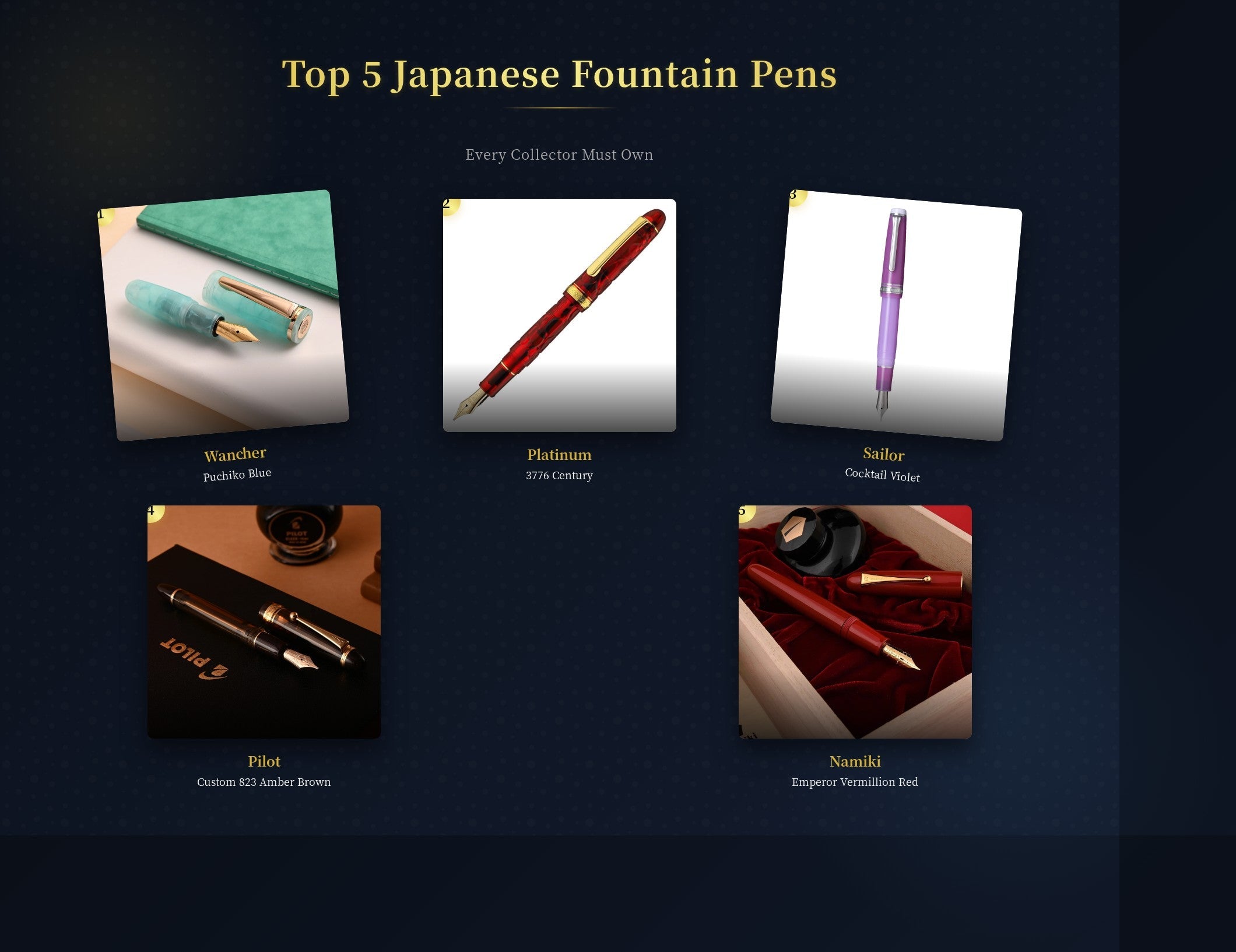 Top 5 Japanese Pen Brands Every Collector Must Own | Makoba