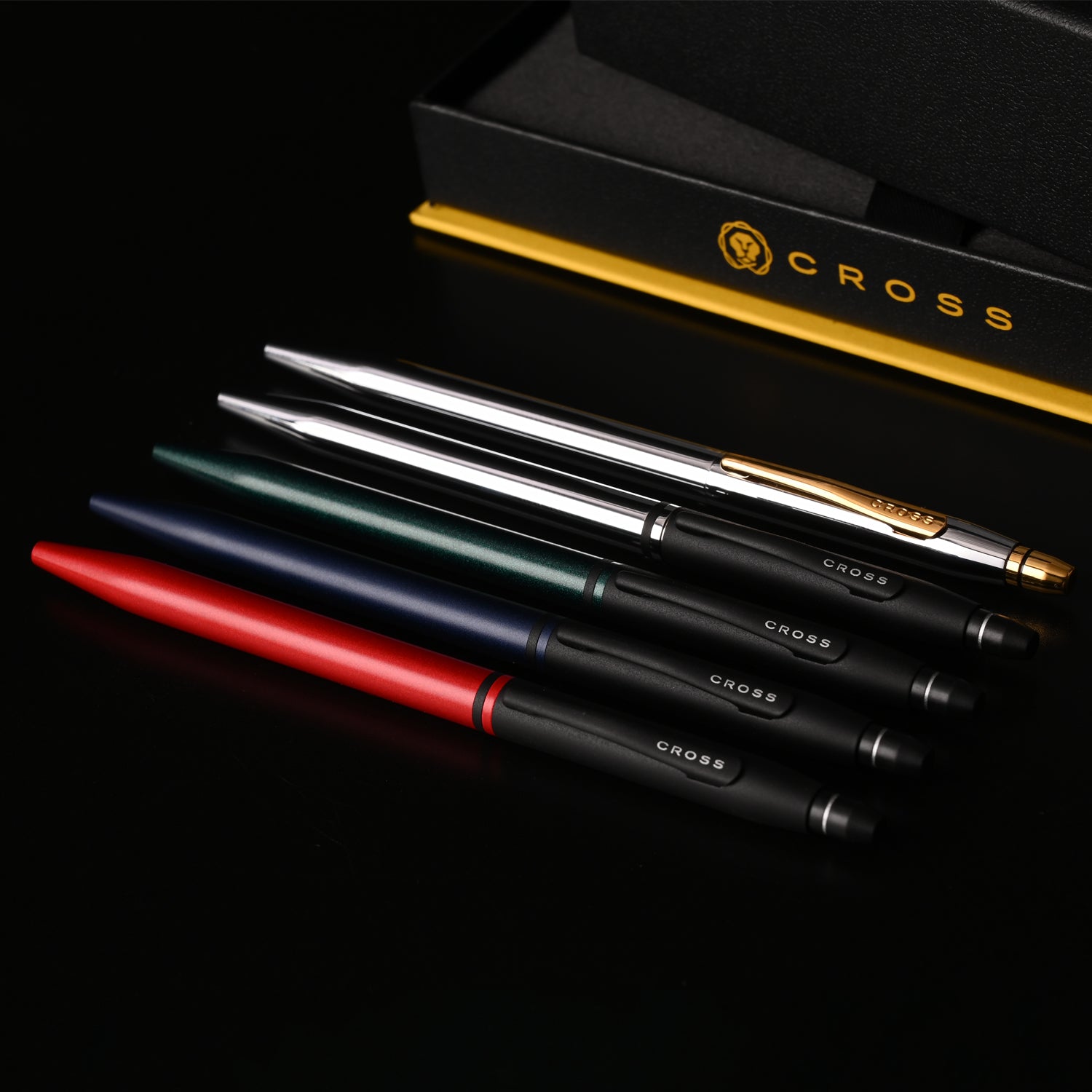 Buy Cross Click Satin Blue Black Ball Pen | Cross Click Pens | Makoba