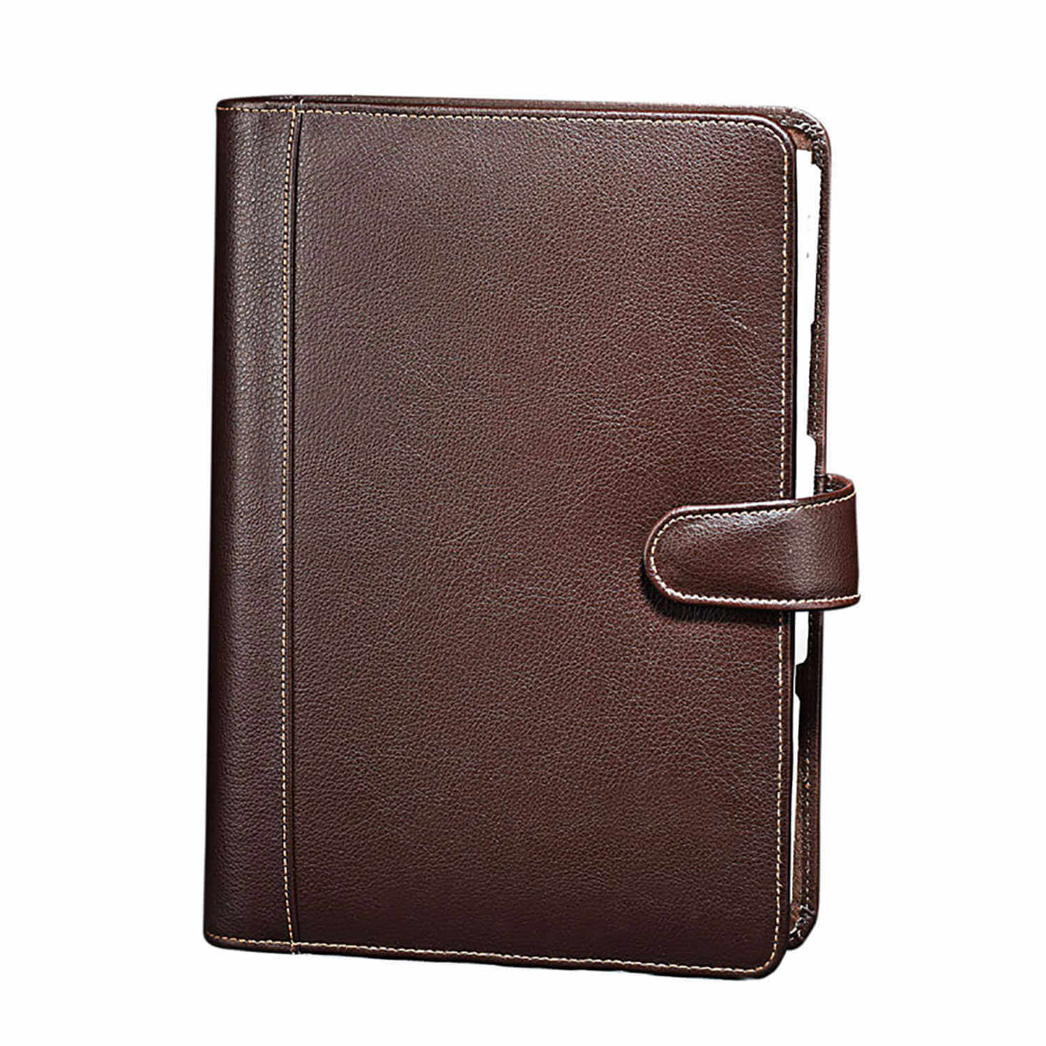 Elan Classic Leather Planner Organizer, Brown – Makoba