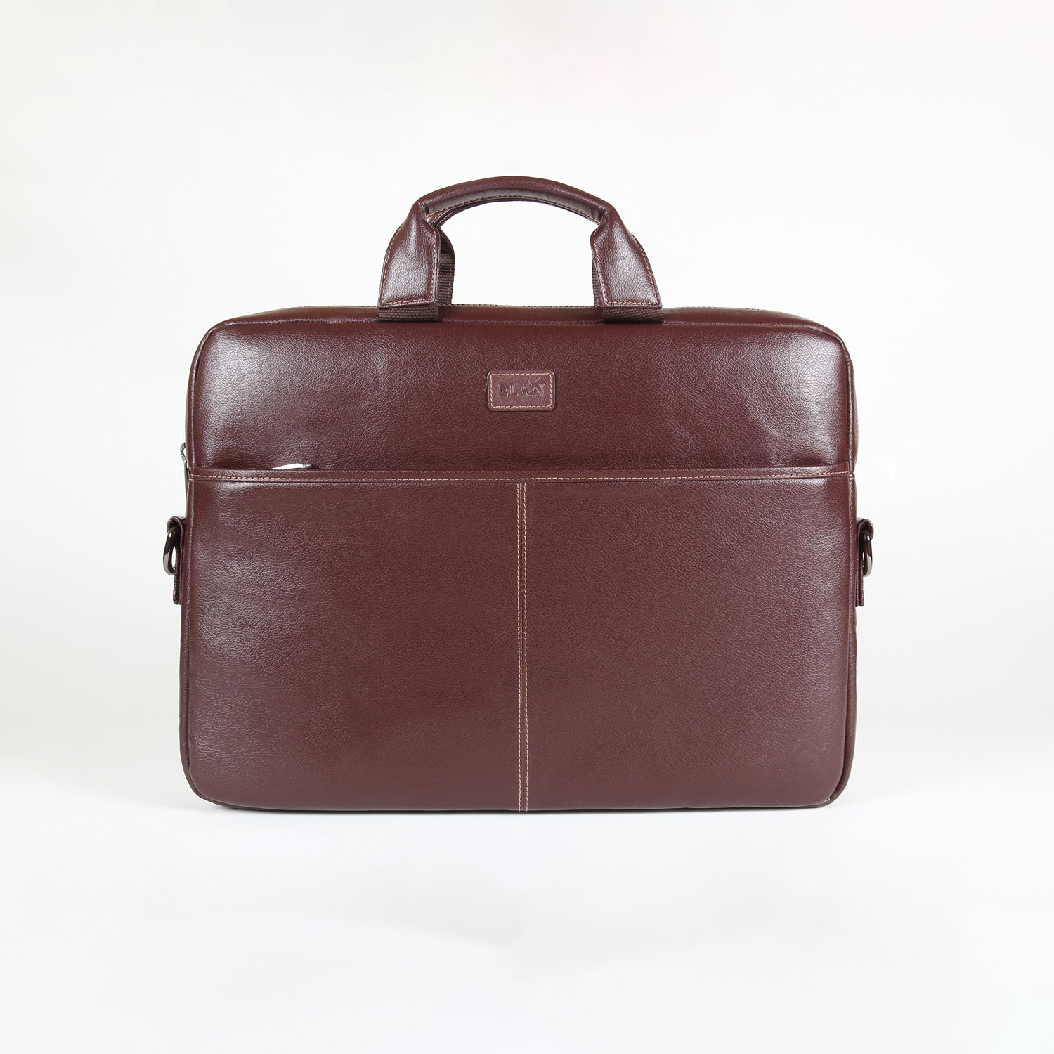 Buy Elan Brown Slim Laptop Bag | Elan Non Leather Bags Online | Makoba