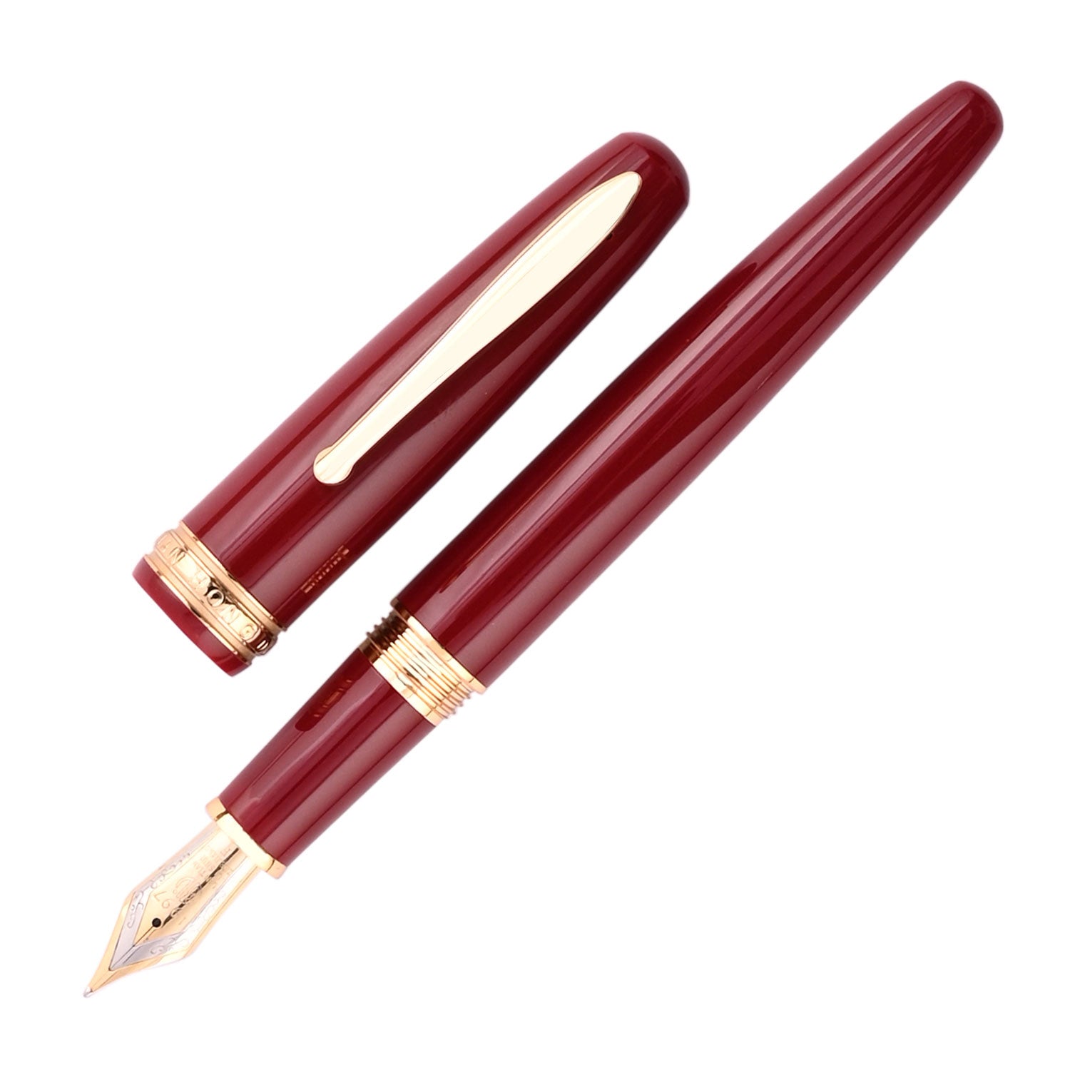 Shop Hongdian 1841 Red GT Fountain Pen | Resin Pens Online | Hongdian ...