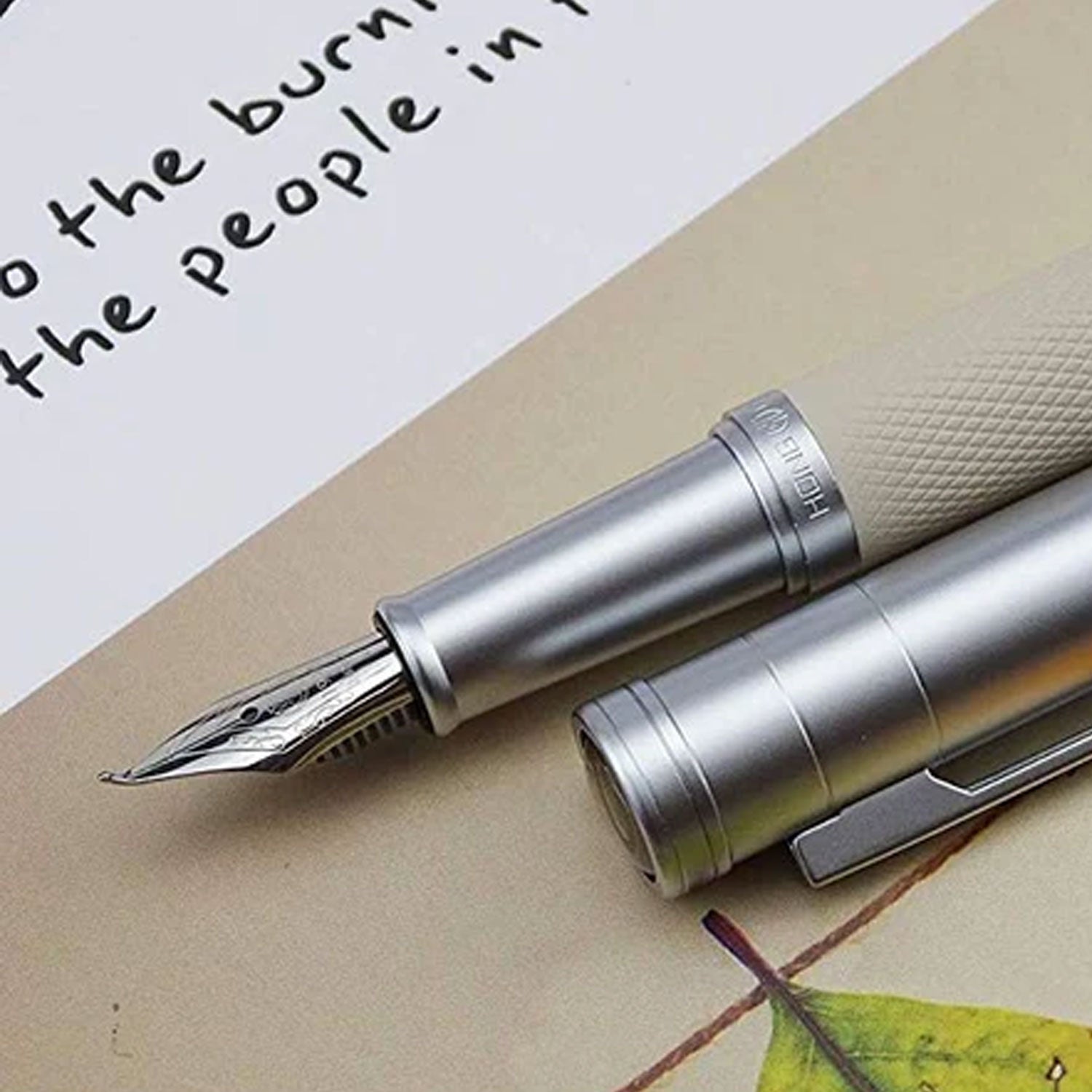 Buy Hongdian 1850 White Silver Fountain Pen|Metal Pens Online|Hongdian ...