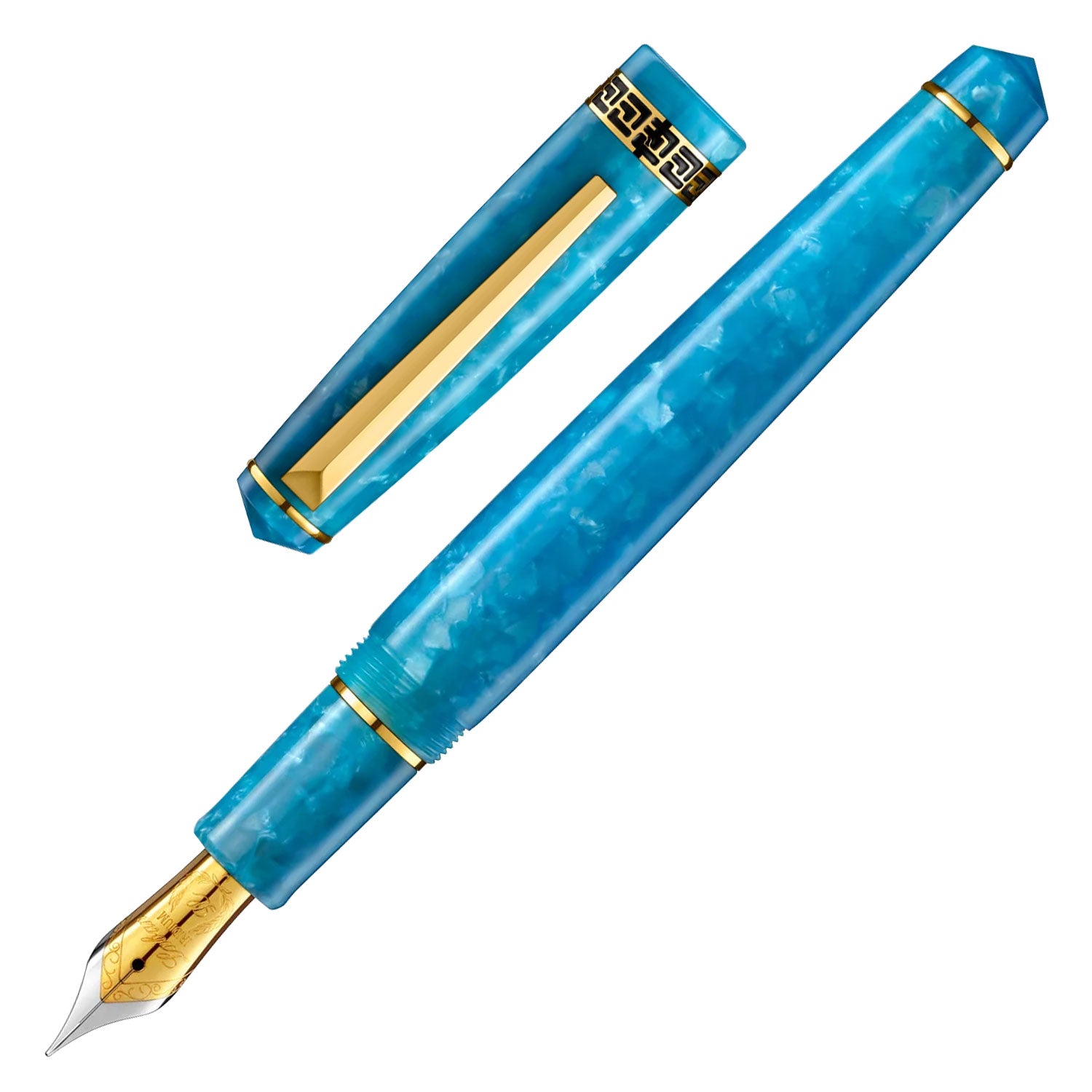 Laban Rosa Fountain Pen - Sky Blue GT – Makoba