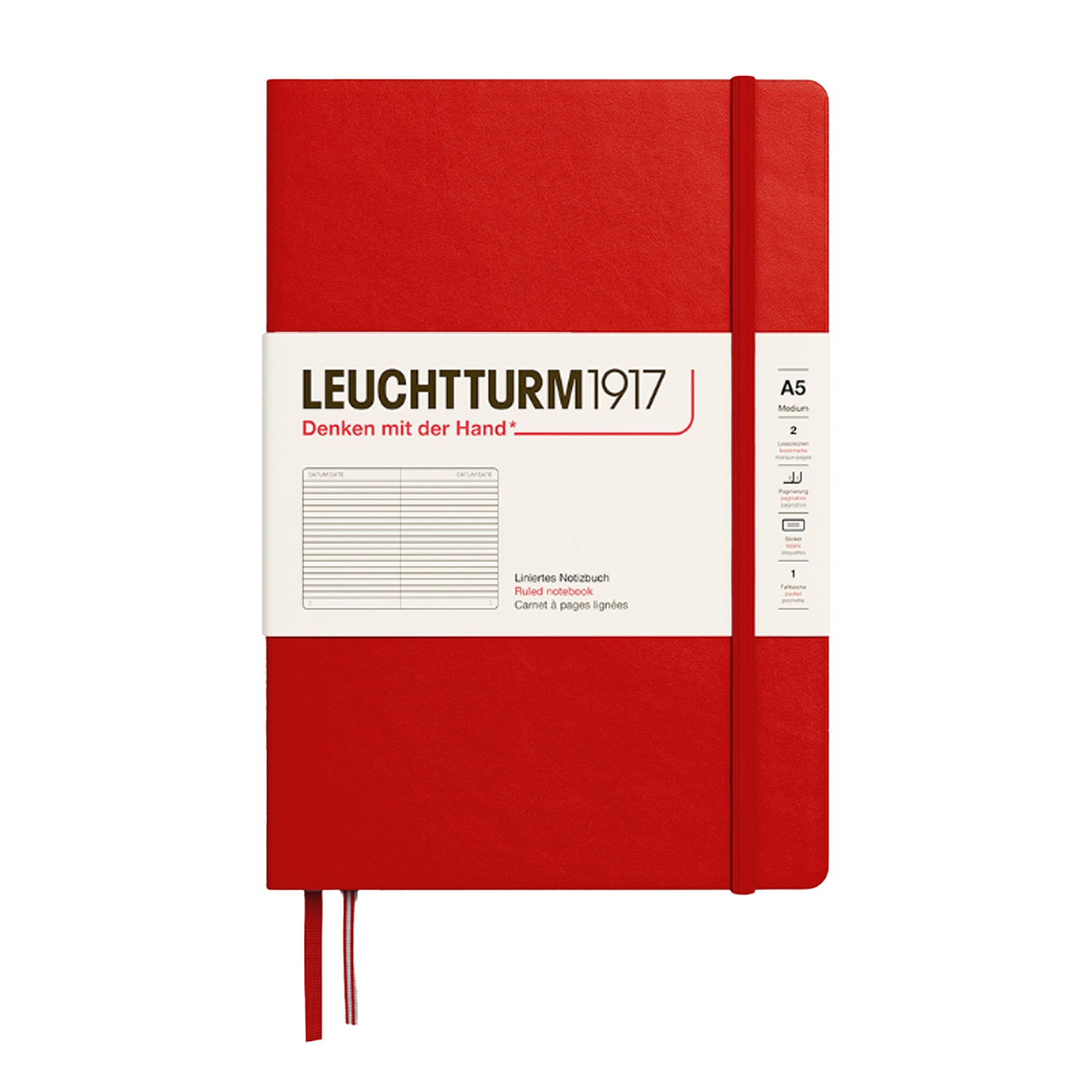 Shop Leuchtturm Black Ruled Notebook | Leuchtturm A5 Notebook | Makoba