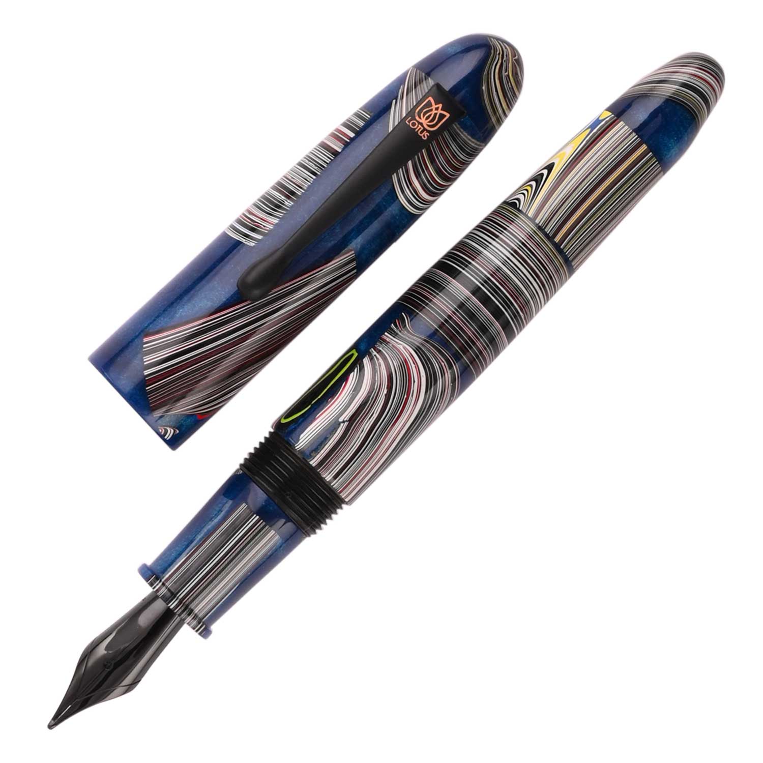 Lotus Fordite Fountain Pen - Blue – Makoba