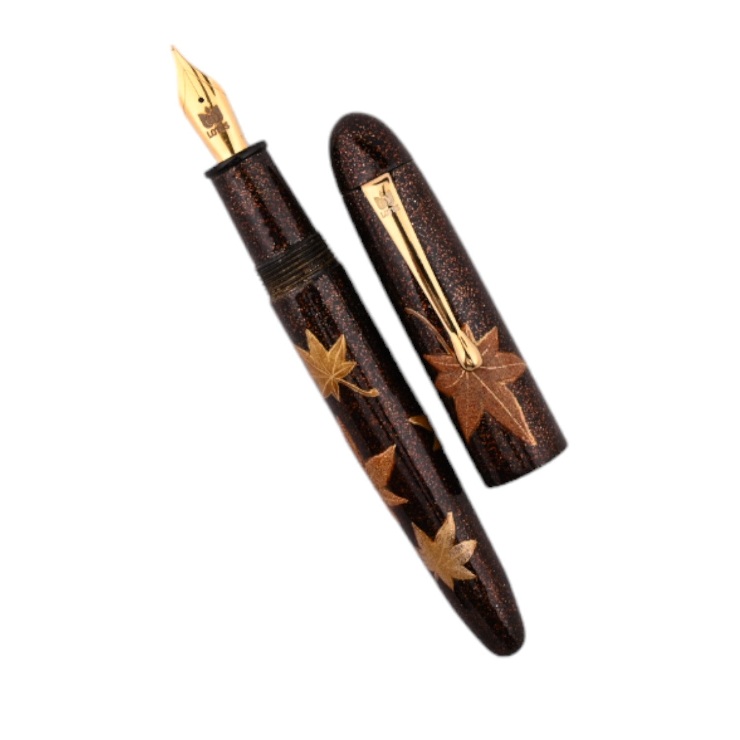 Lotus Shikhar Maki-e Fountain Pen - Gold Leaf GT – Makoba