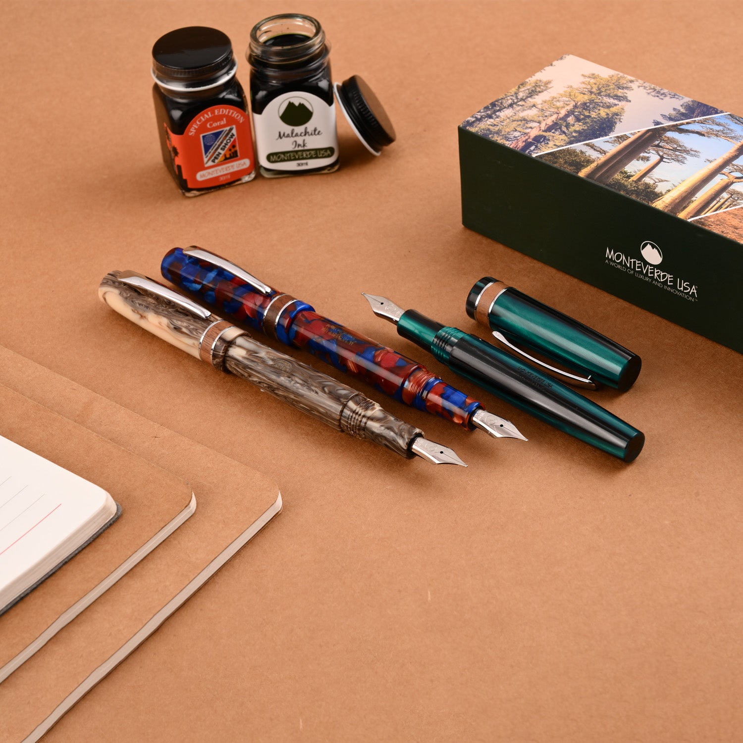 Monteverde Trees of the World Fountain Pen - Giant Sequoia CT – Makoba