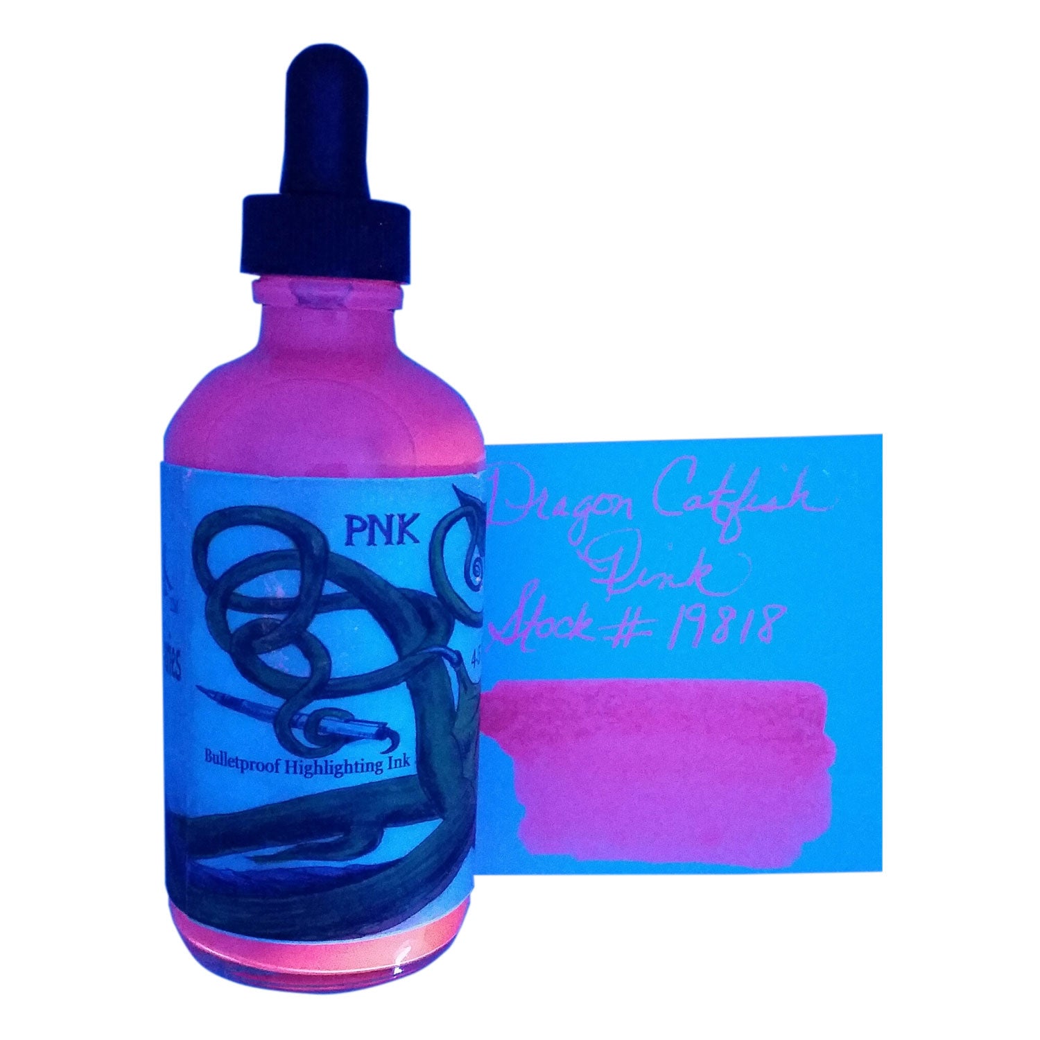 Noodler's 19818 Dragon Catfish Pink Highlighter Ink Bottle, Pink - 133 ...