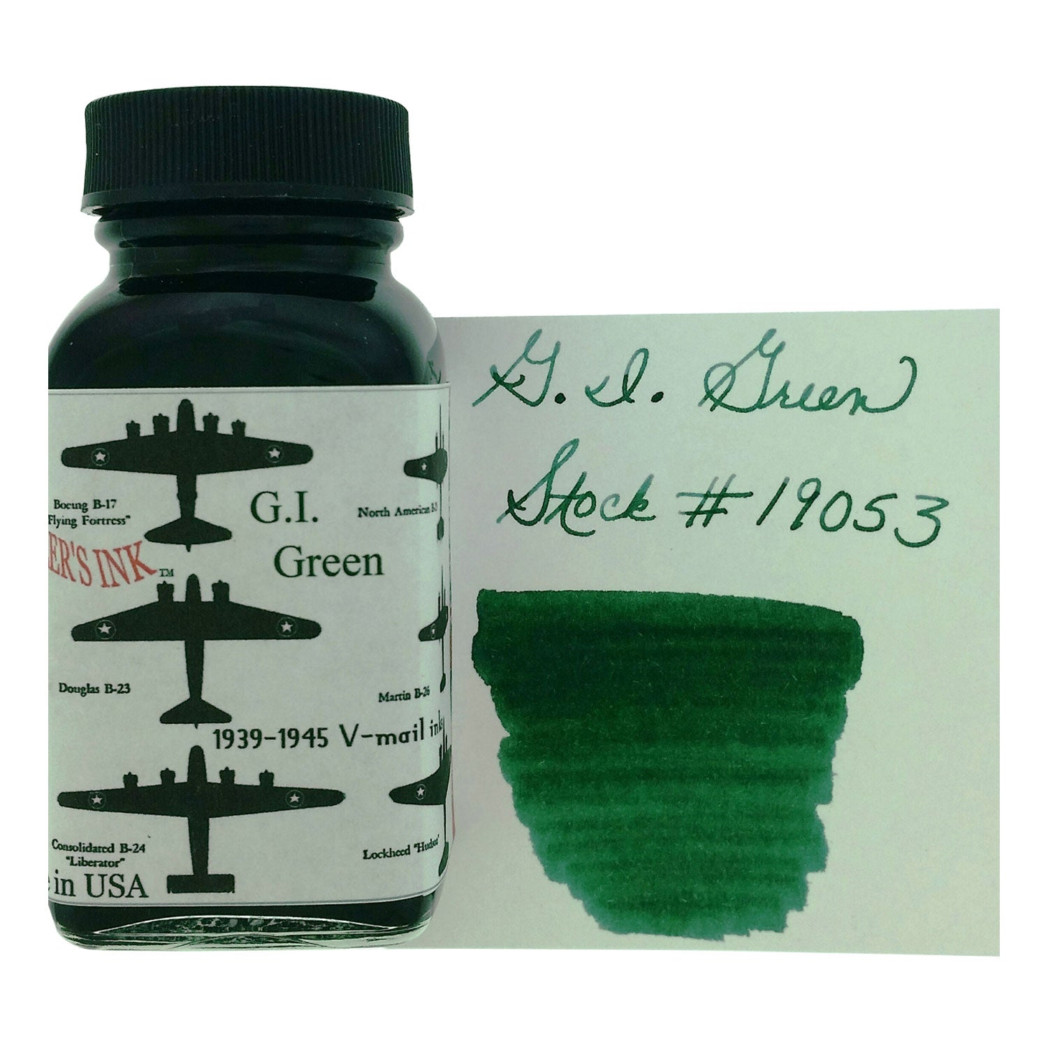 Noodler's 19053 Vmail GI Green Ink Bottle - 88ml – Makoba