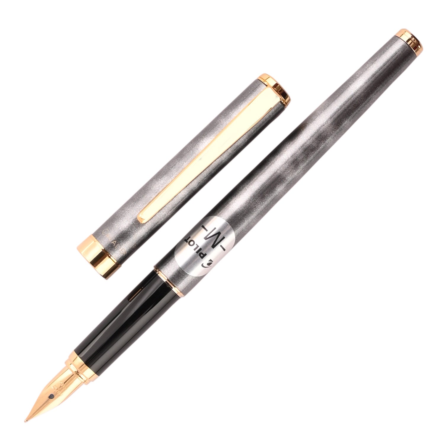 Pilot Cavalier Fountain Pen - Black & Grey GT – Makoba