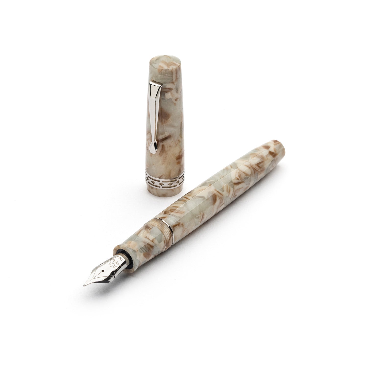 Radius 1934 Settimo Fountain Pen - White Marble CT – Makoba