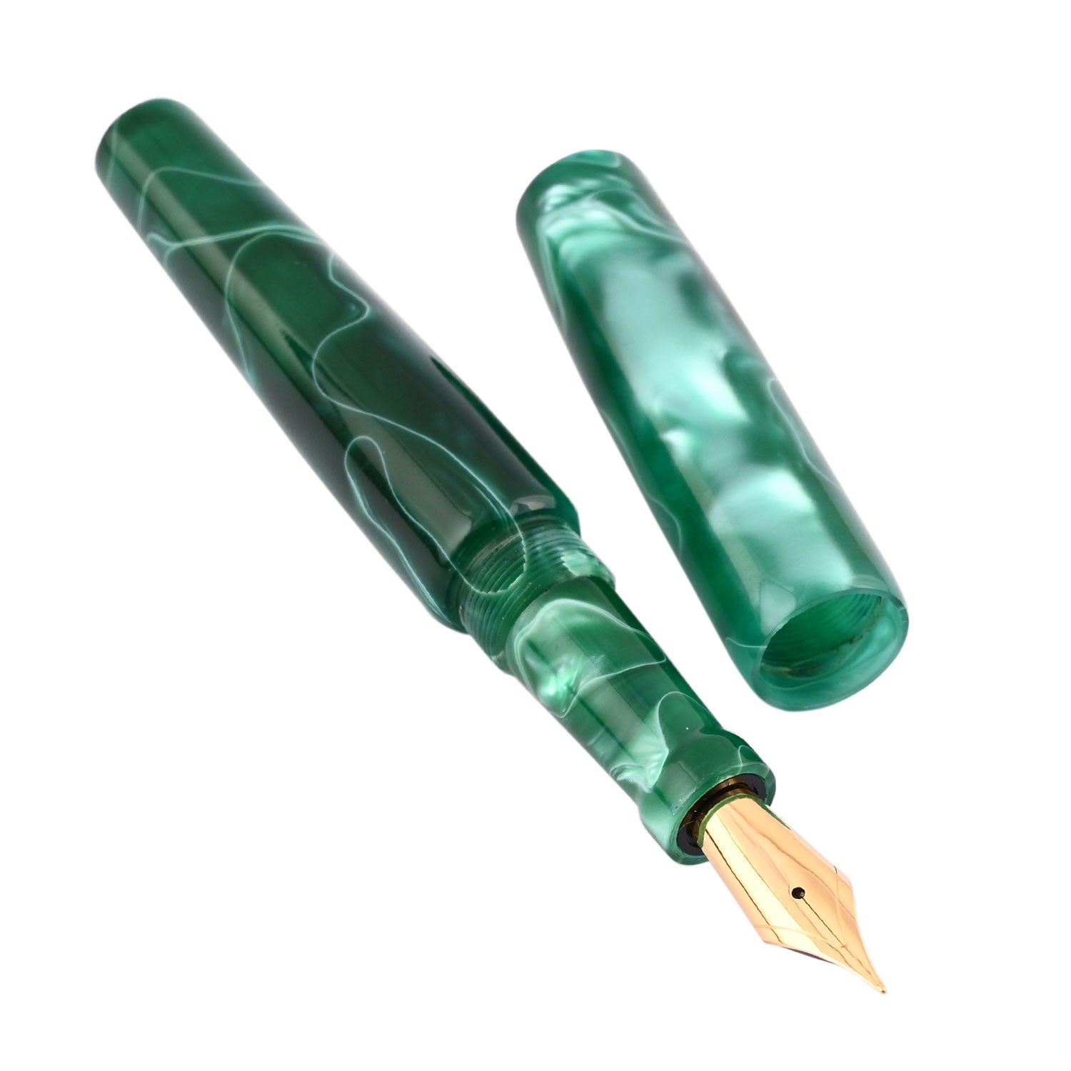 Ranga Abhimanyu Acrylic Fountain Pen - Malachite – Makoba