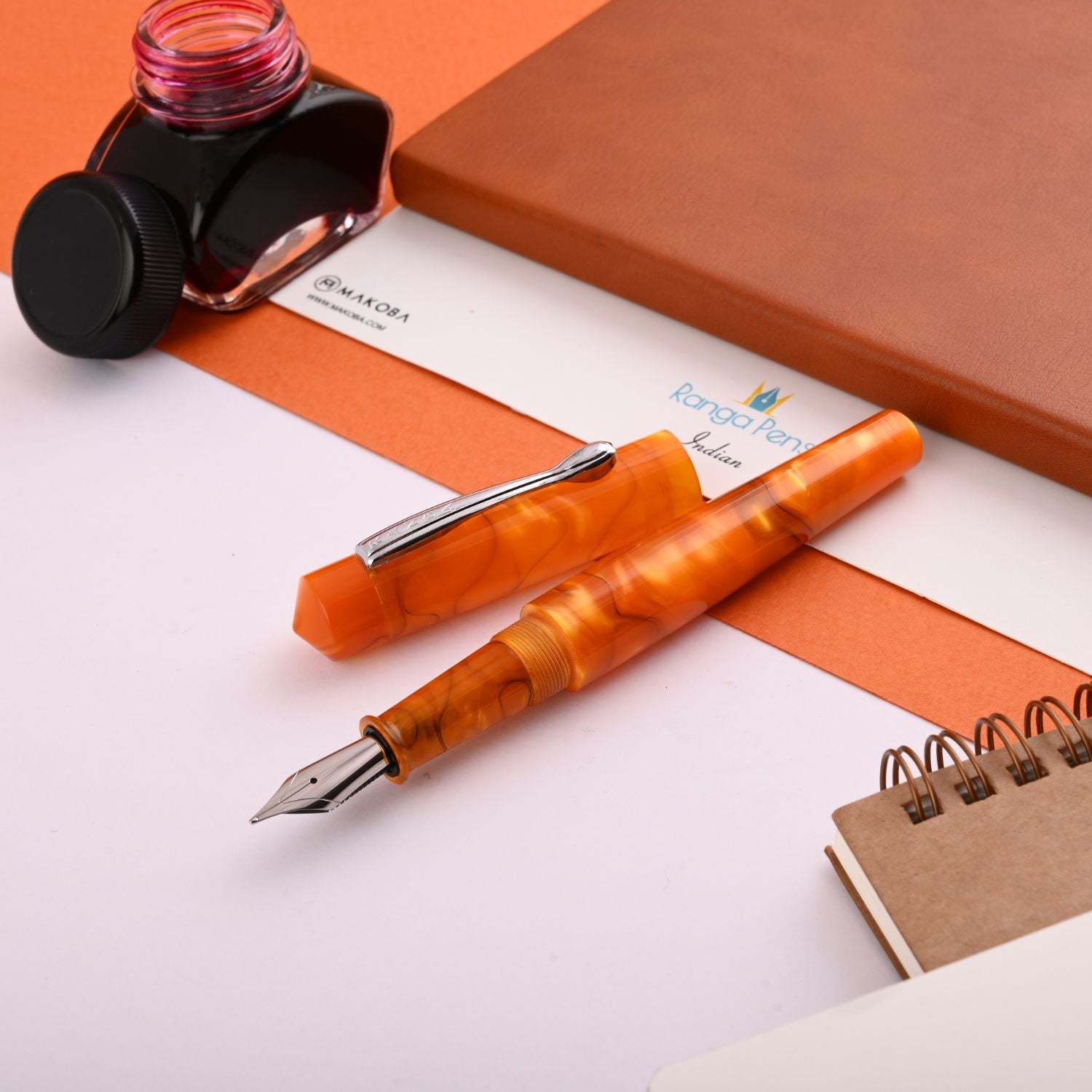 Ranga #4 Acrylic Fountain Pen - Mermalade CT – Makoba