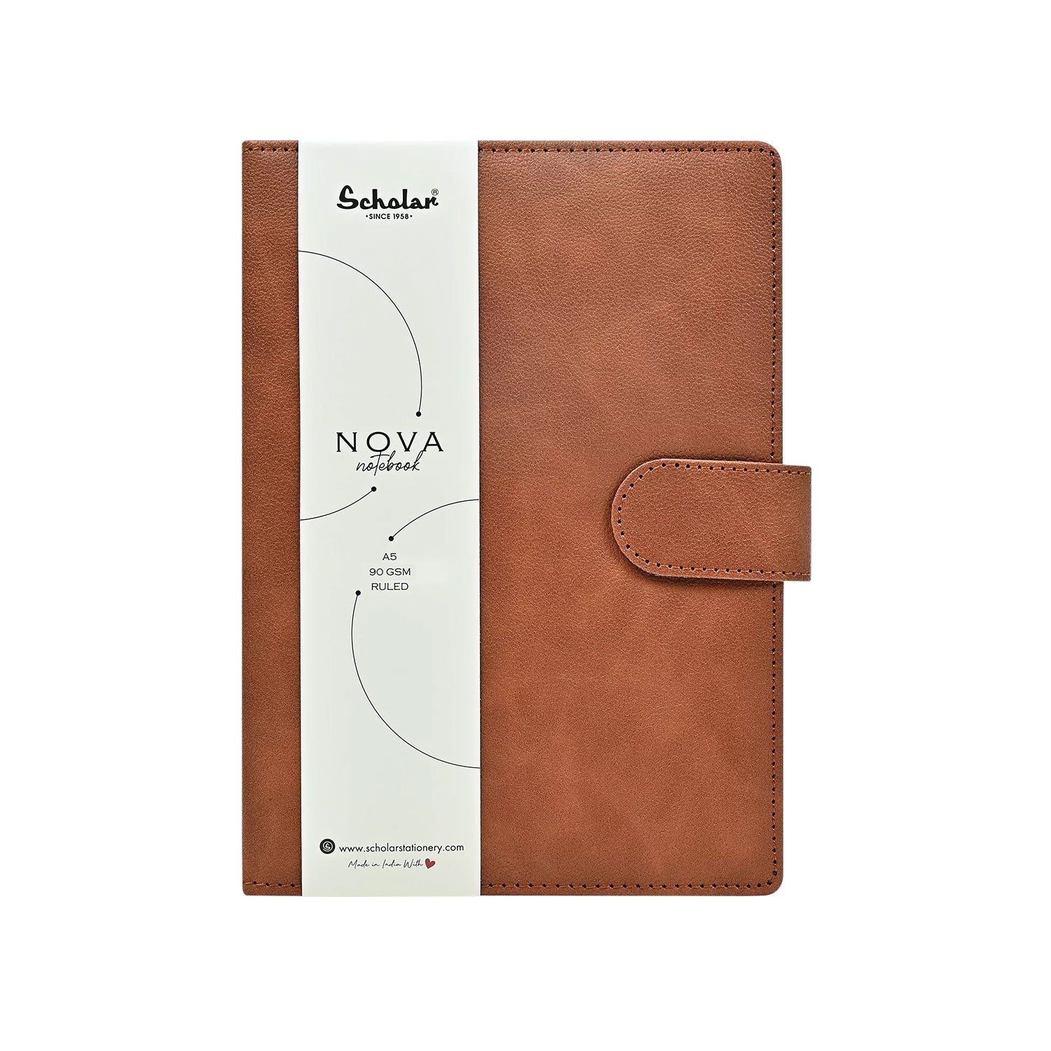 Scholar Nova Tan Notebook - A5, Ruled – Makoba