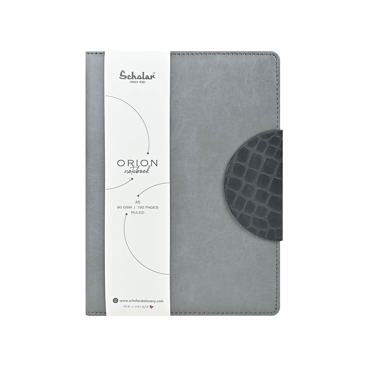 Scholar Orion Grey Notebook - A5, Ruled – Makoba
