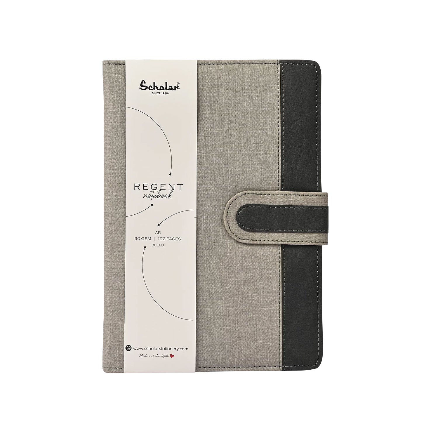 Scholar Regent Grey Notebook - A5, Ruled – Makoba