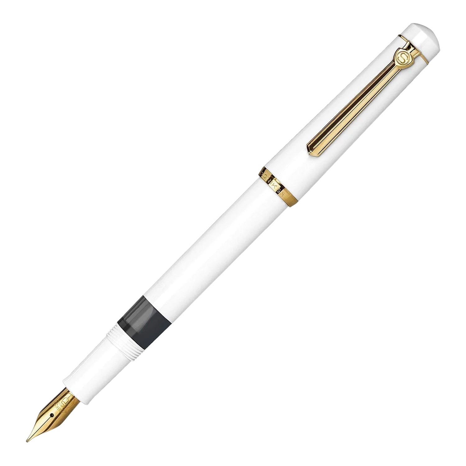 Buy Scrikss 419 White GT Fountain Pen |Premium Pens at Makoba |Scrikss