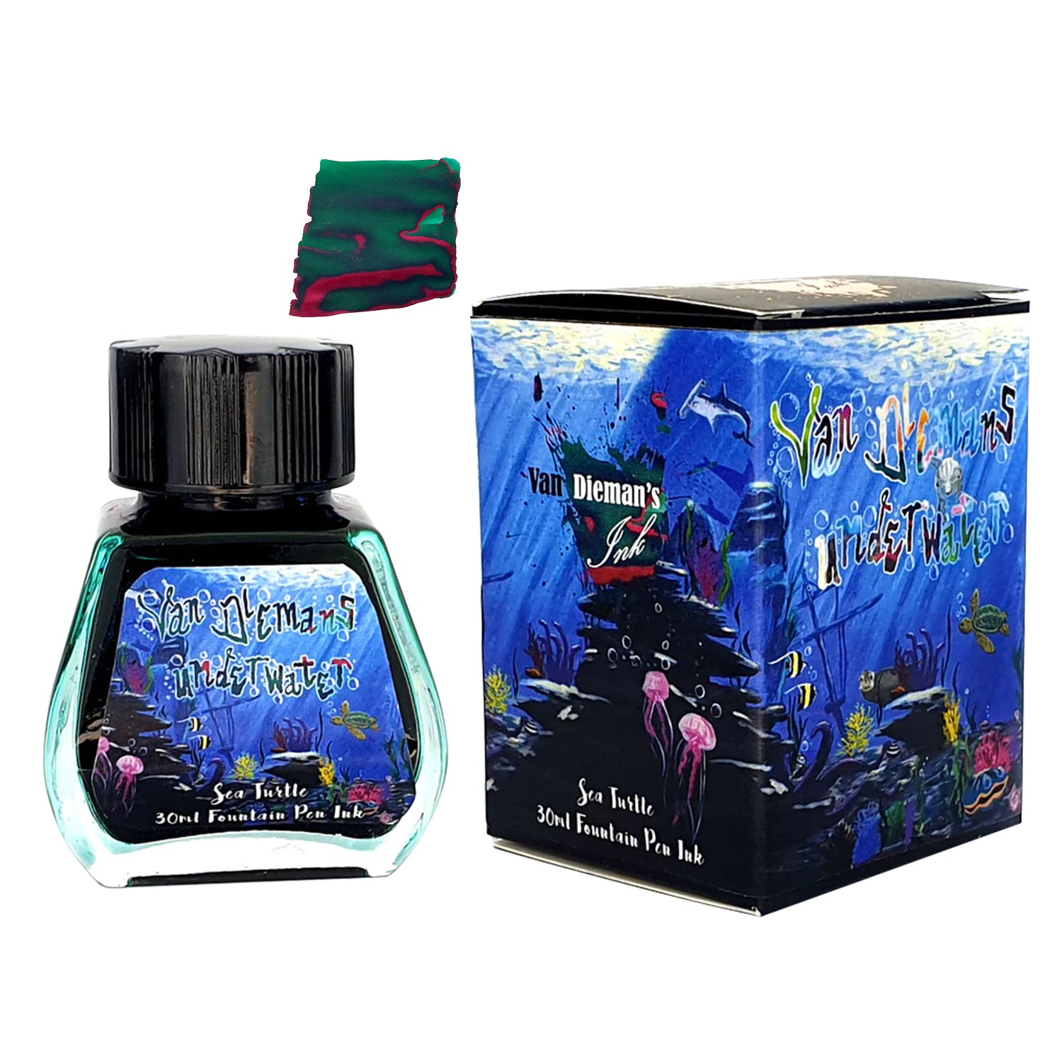 Van Dieman's Underwater Ink Bottle, Sea Turtle - 30ml – Makoba