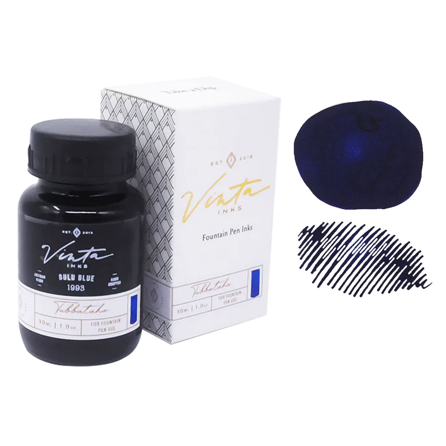 Vinta Heritage Collection Ink Bottle, Sulu Blue - 30ml – Makoba