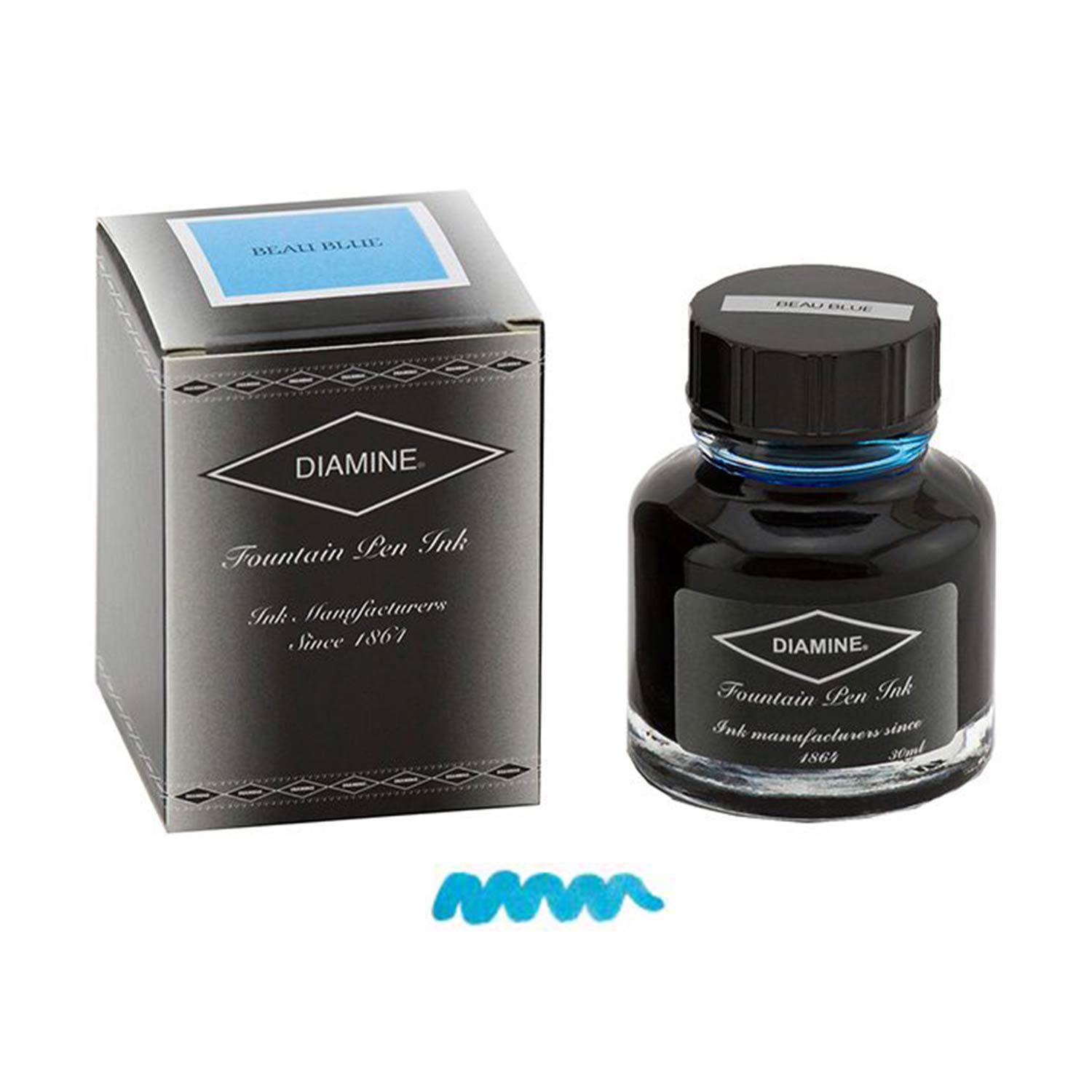 Diamine Beau Blue Ink - 30ml | Shop Online at Makoba | Diamine