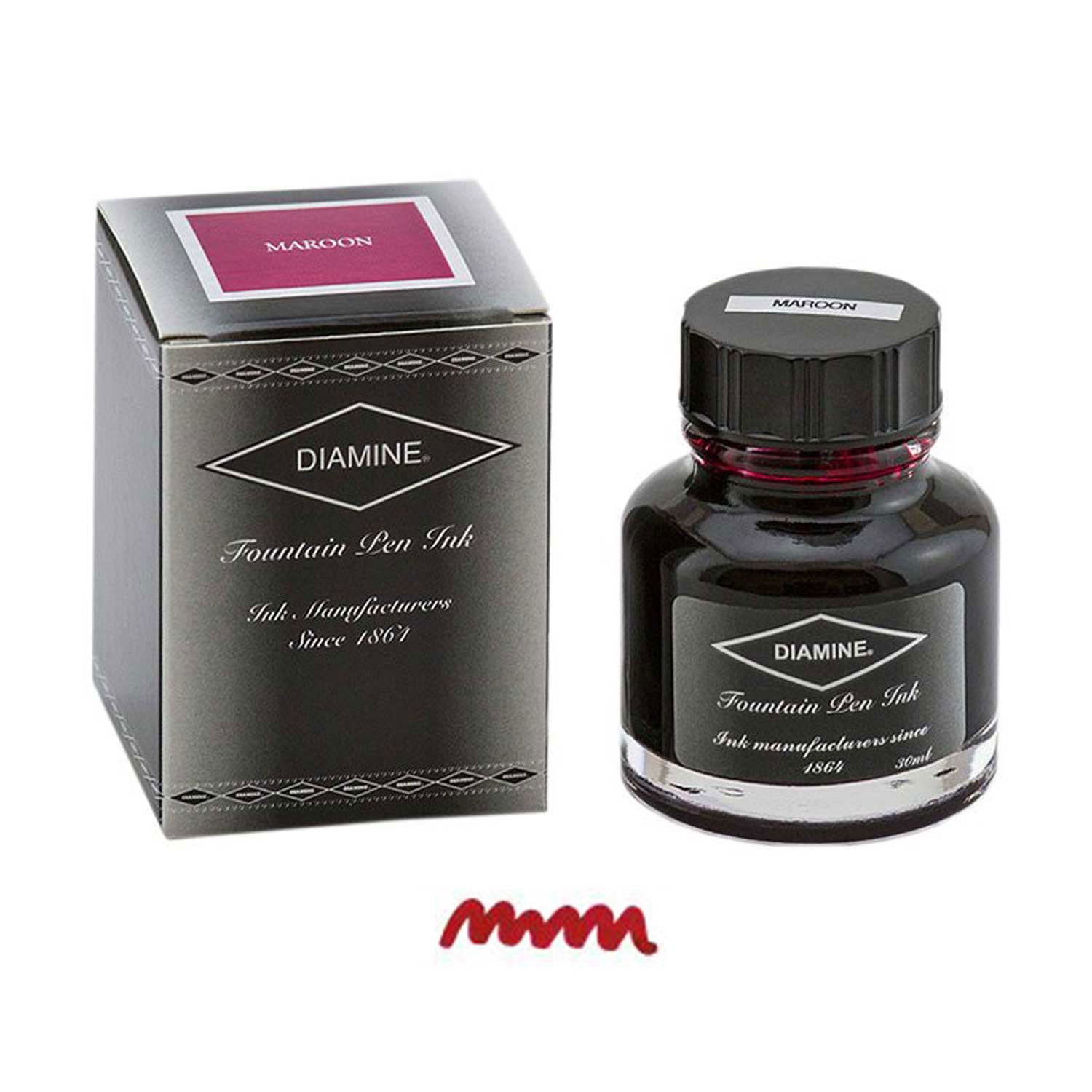 Diamine Maroon Ink - 30ml | Shop Online at Makoba | Diamine