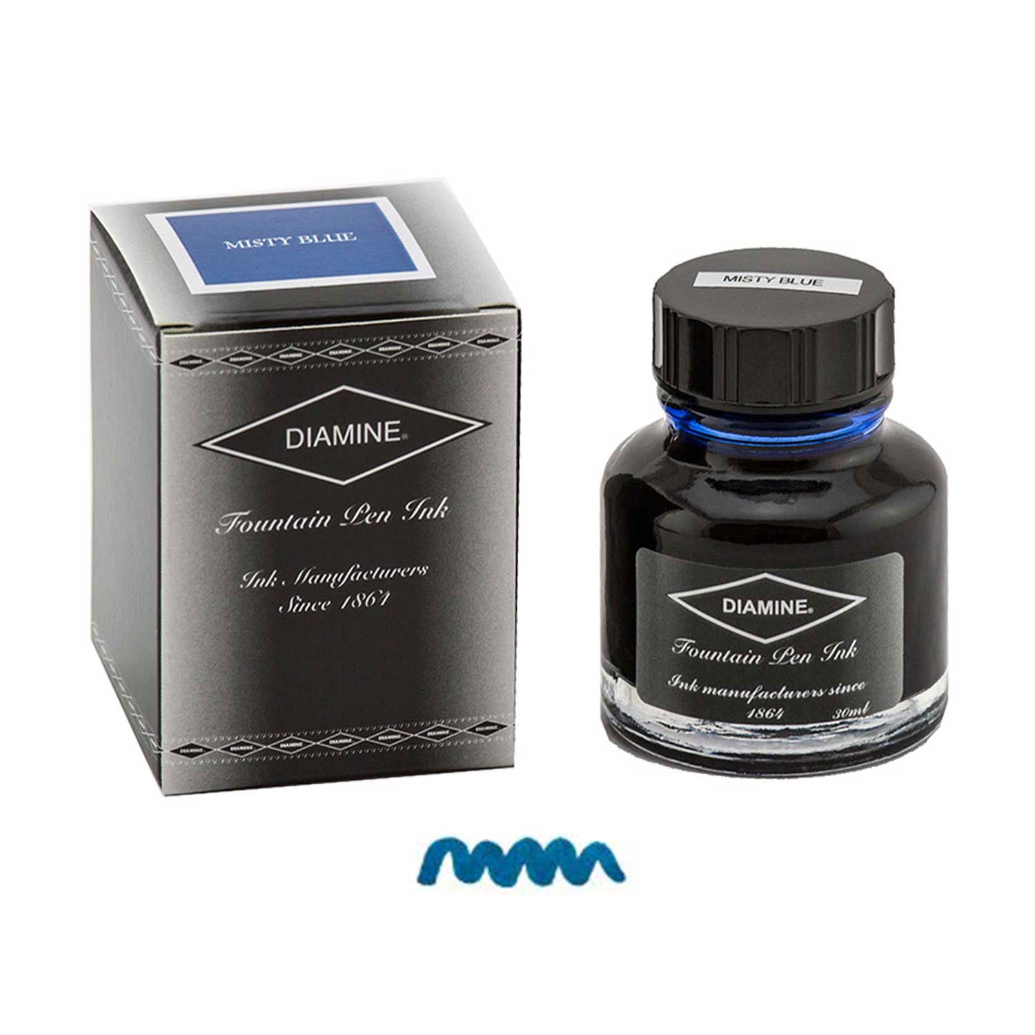 Diamine India Ink Bottle, Misty Blue - 30ml – Makoba