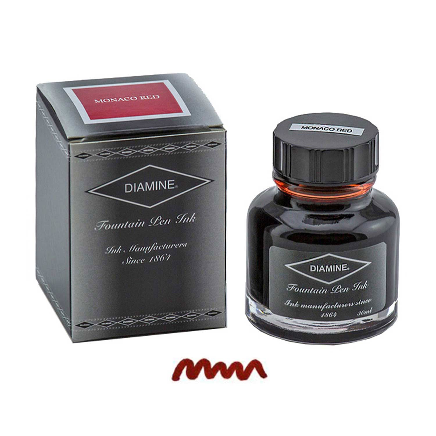 Diamine Monaco Red Ink - 30ml | Shop Online at Makoba | Diamine