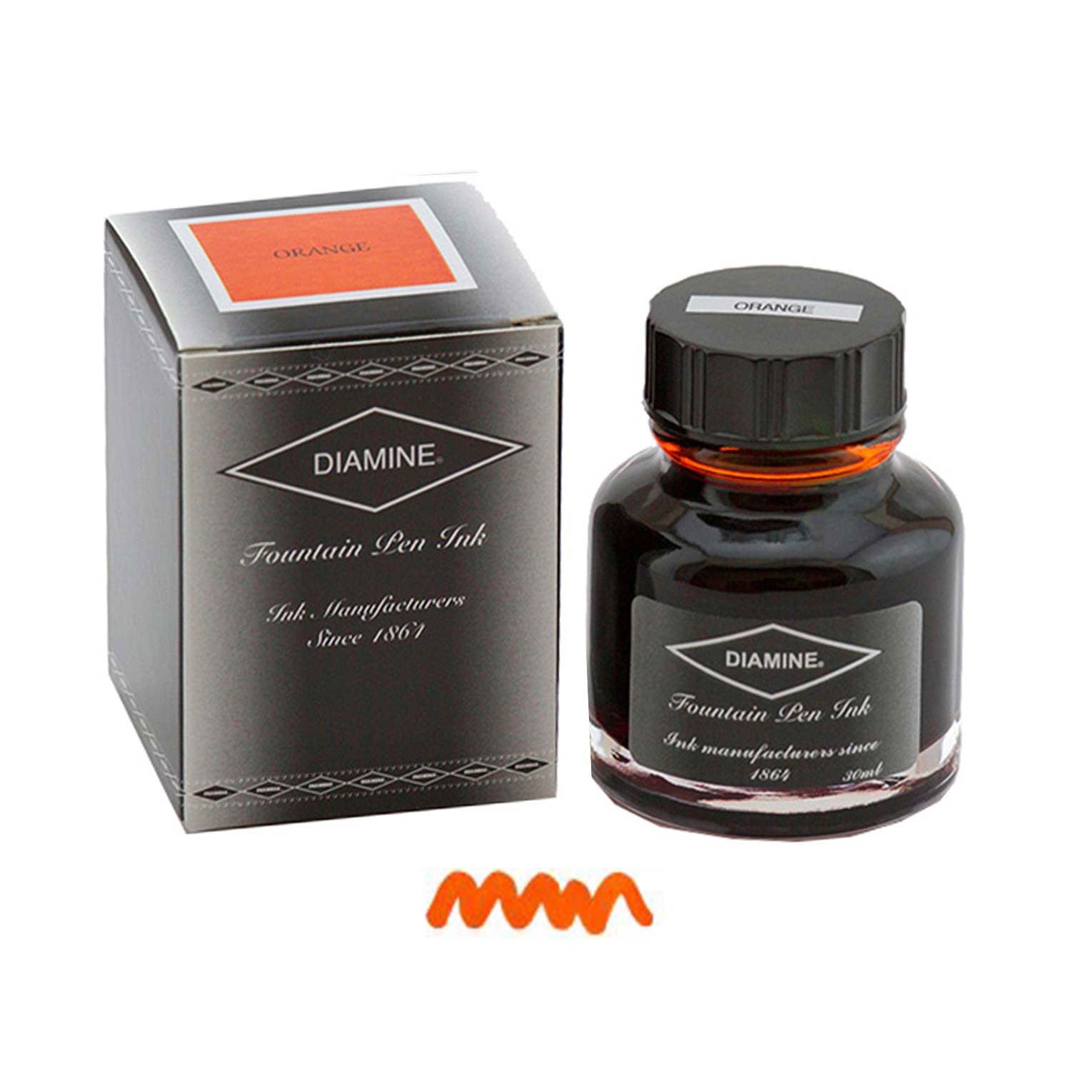 Diamine India Ink Bottle, Orange - 30ml – Makoba