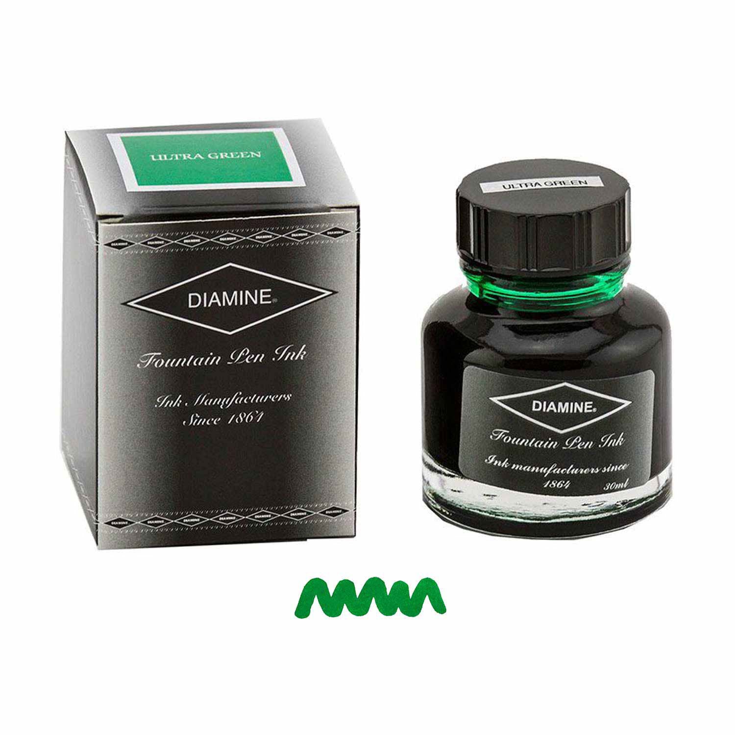 Diamine India Ink Bottle, Ultra Green - 30ml – Makoba