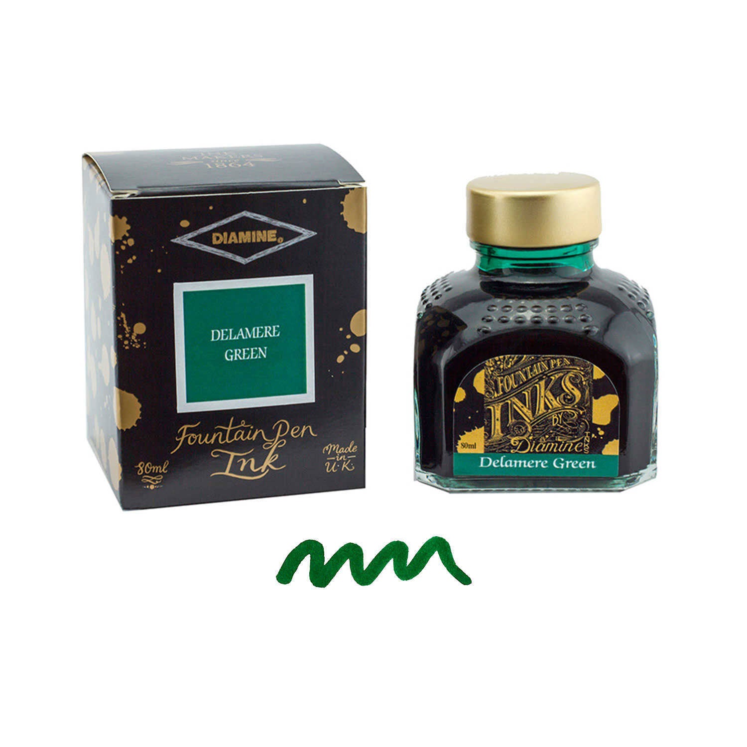 Diamine Delamere Green Ink Bottle - 80ml – Makoba
