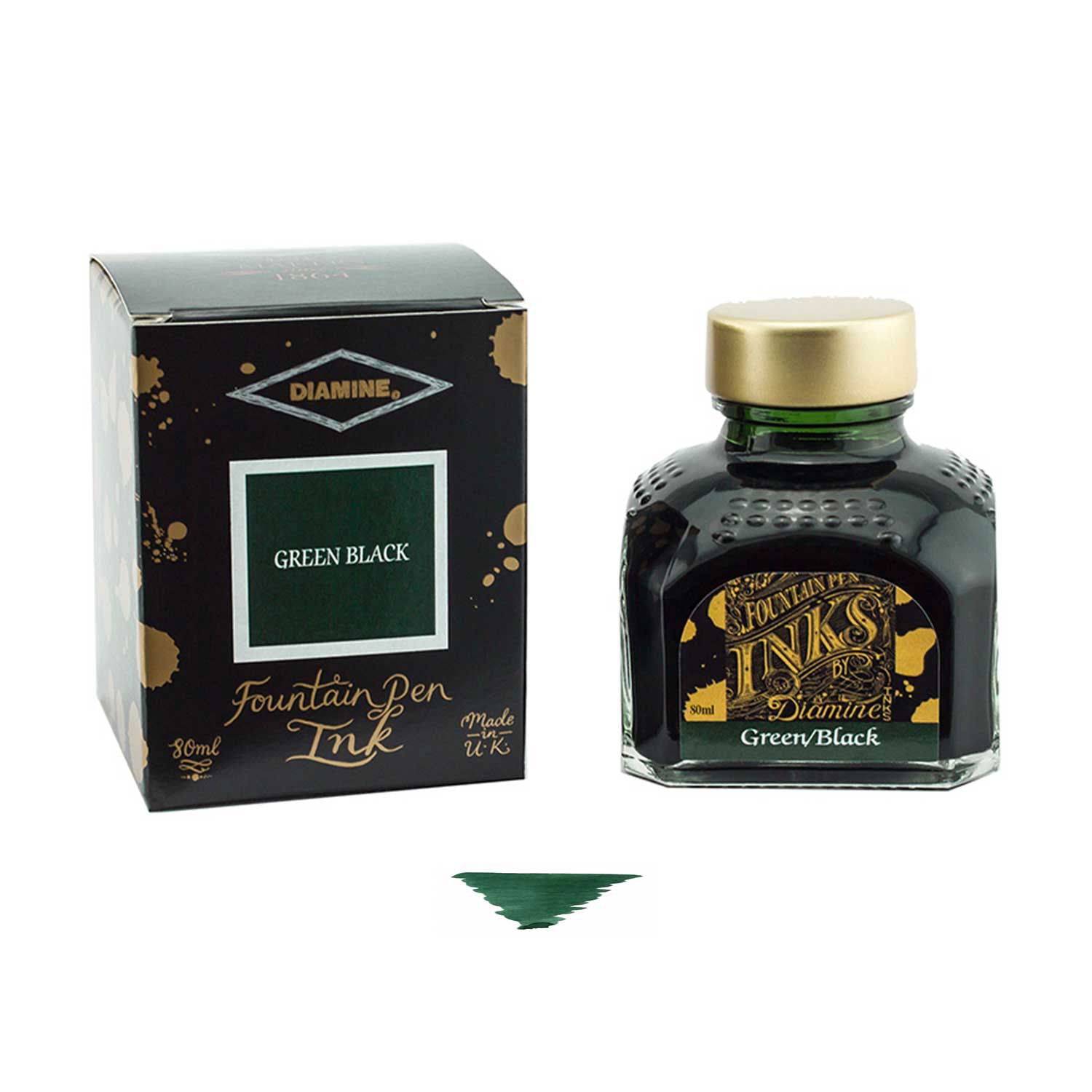 Diamine Green Black Ink - 80ml | Shop Online at Makoba | Diamine