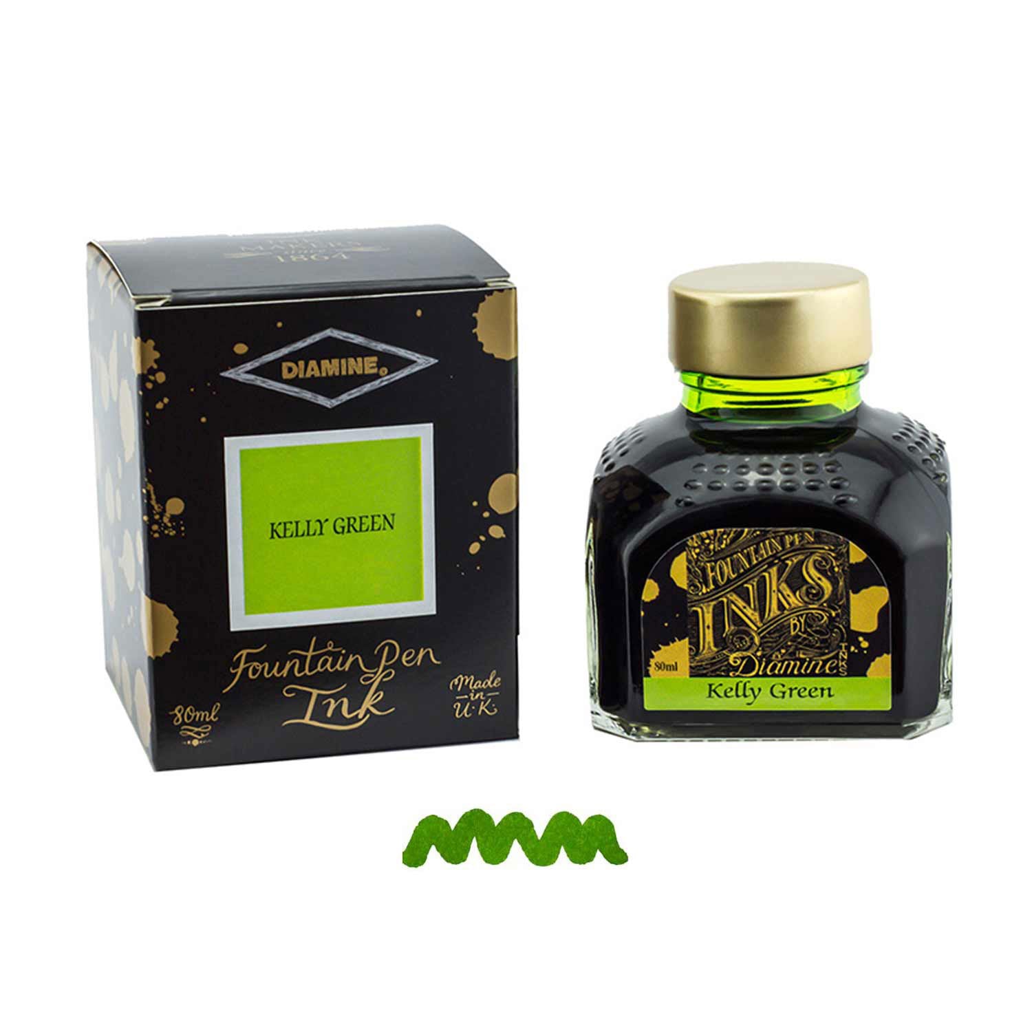 Diamine Kelly Green Ink - 80ml | Shop Online at Makoba | Diamine
