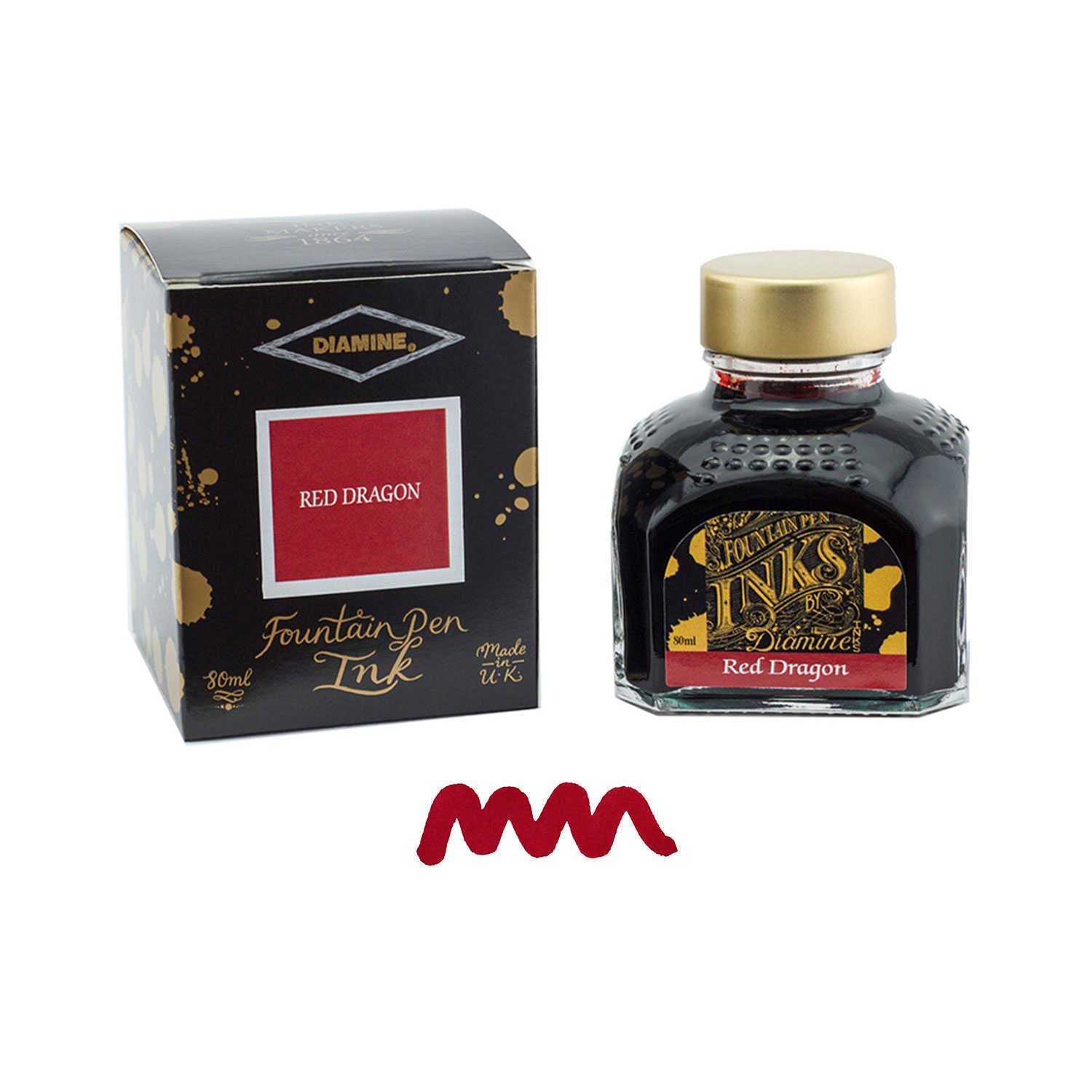Diamine Red Dragon Ink - 80ml | Shop Online at Makoba | Diamine