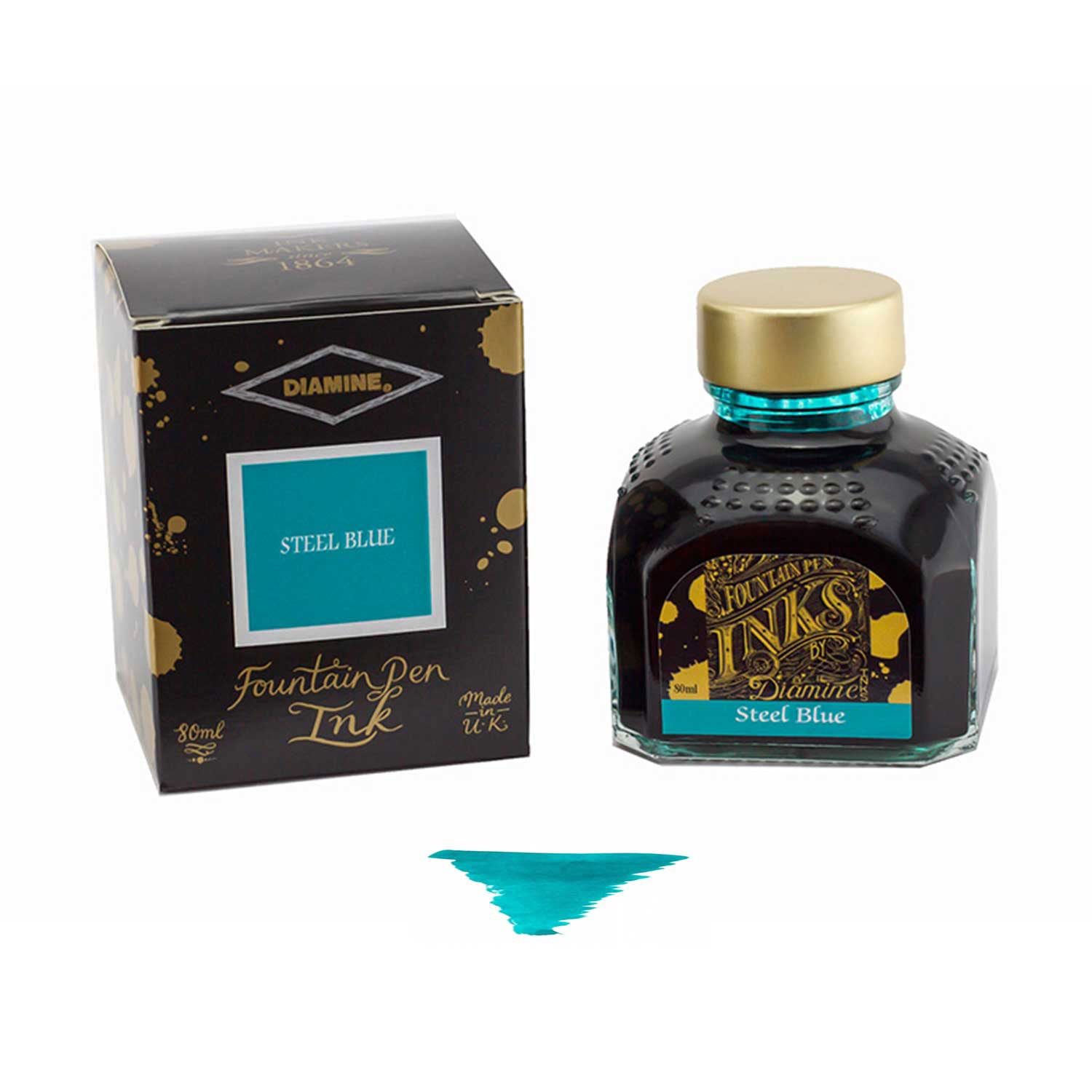 Diamine Steel Blue Ink - 80ml | Shop Online at Makoba | Diamine