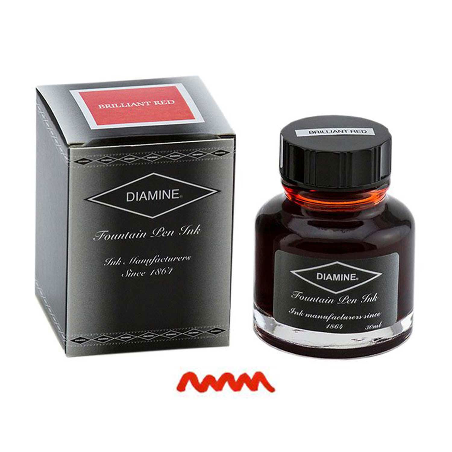 Diamine Brilliant Red Ink - 30ml | Shop Online at Makoba | Diamine