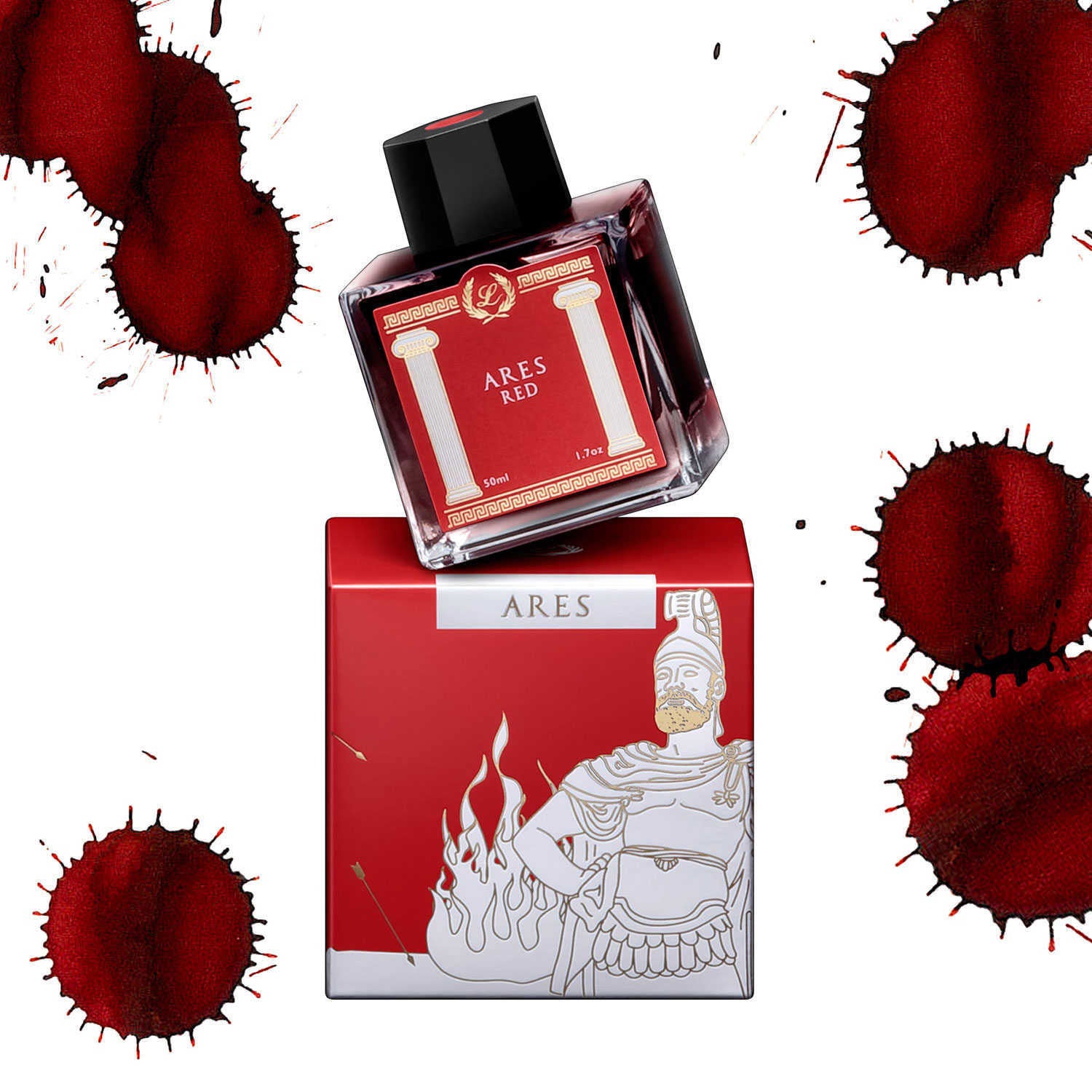 Laban Greek Mythology II Ink Bottle, Ares Red - 50ml – Makoba
