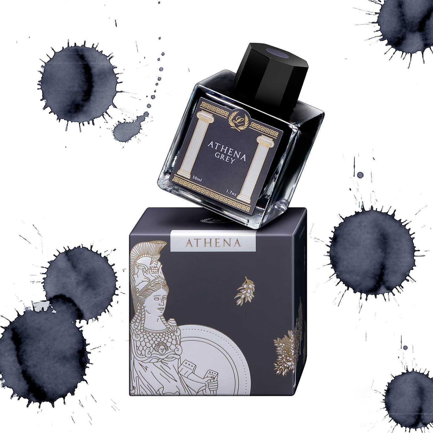 Laban Greek Mythology II Ink Bottle, Athena Grey - 50ml – Makoba