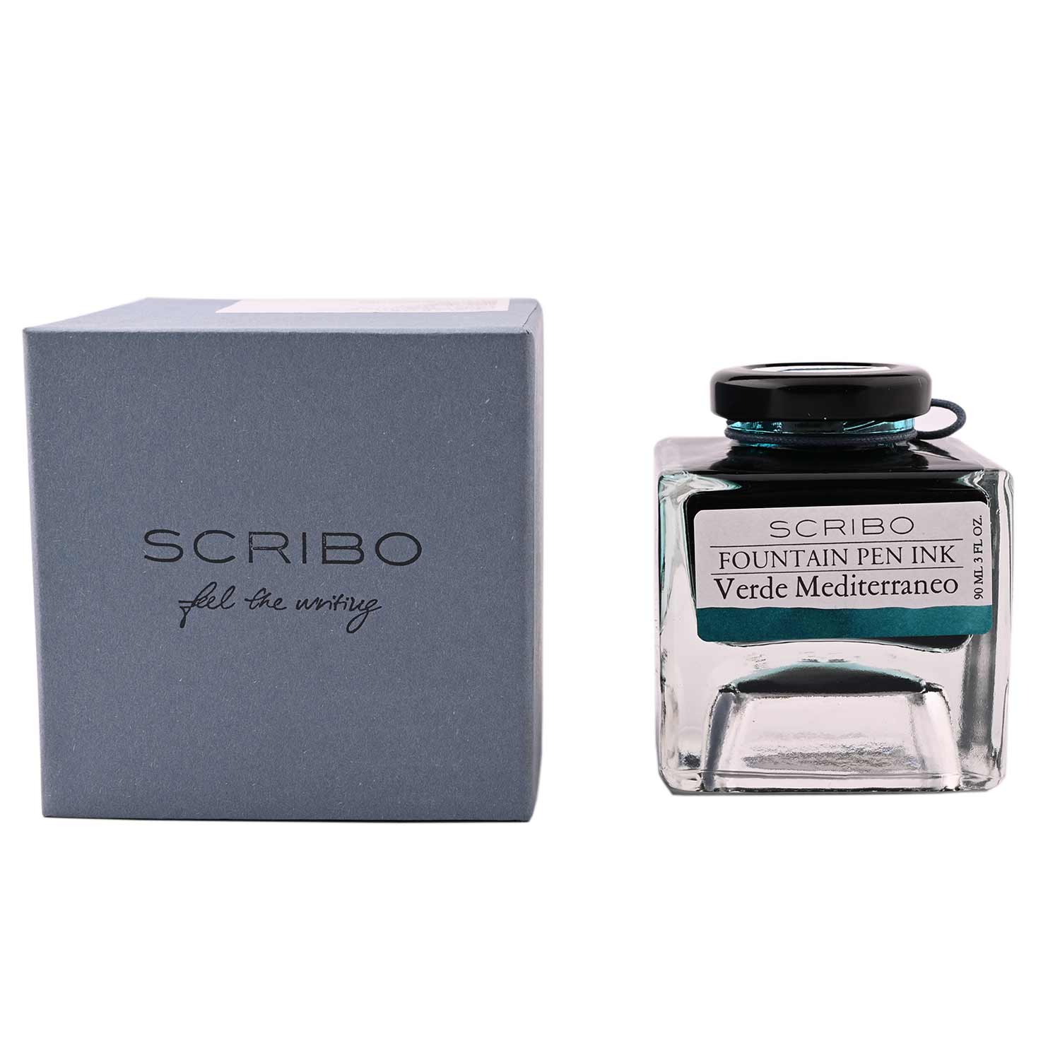 Scribo Verde Mediterraneo Ink Bottle, Turquoise - 90ml – Makoba